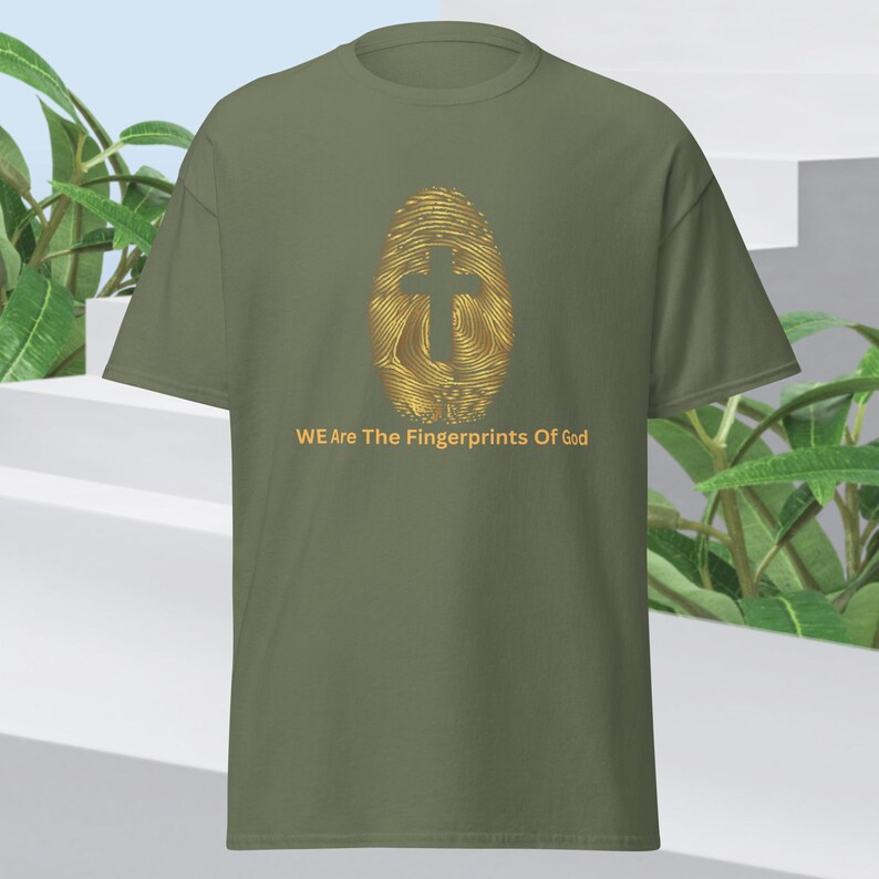 We Are the Fingerprints of God. With Image of a Fingerprint and Cross ...