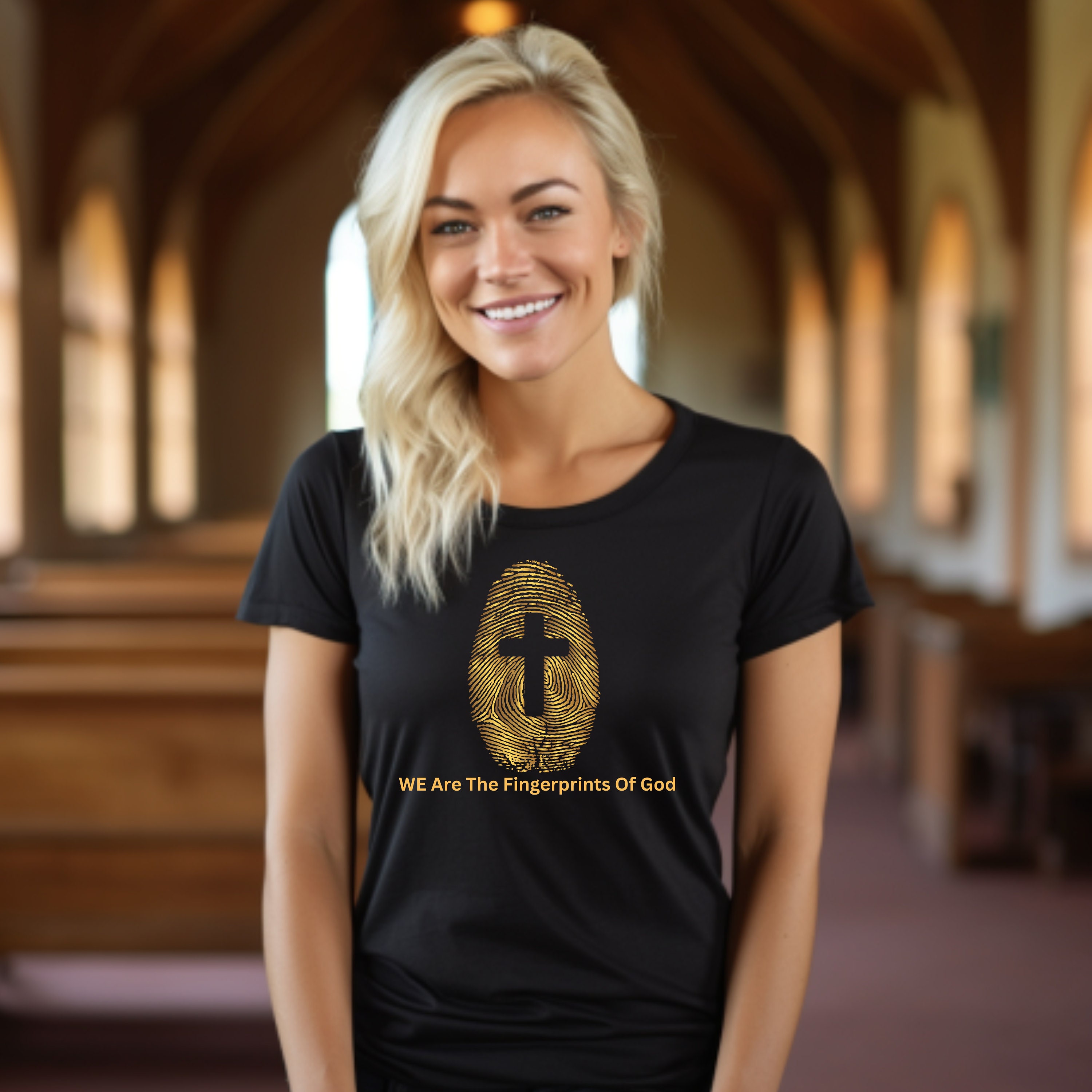 We Are the Fingerprints of God. With Image of a Fingerprint and Cross ...