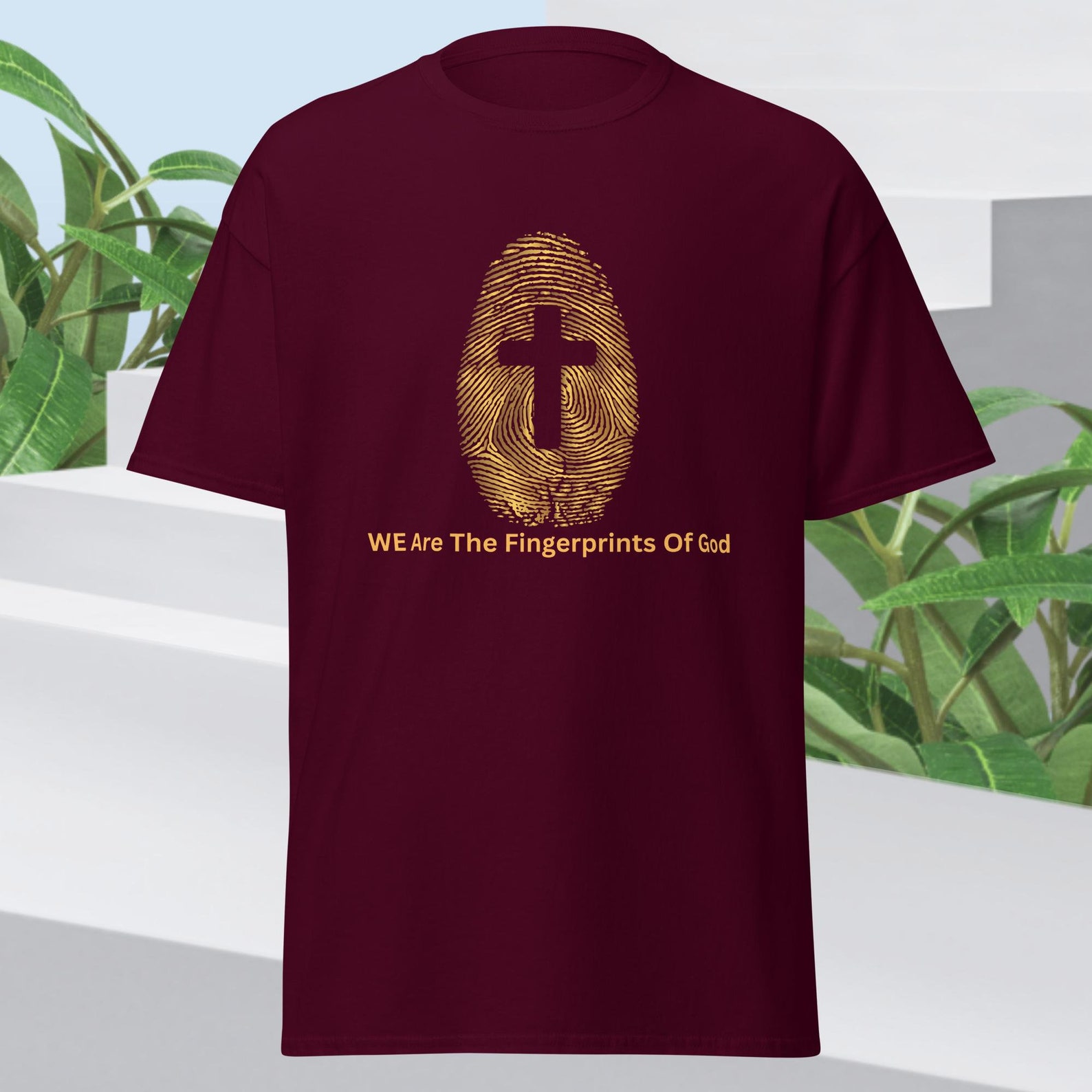We Are the Fingerprints of God. With Image of a Fingerprint and Cross ...