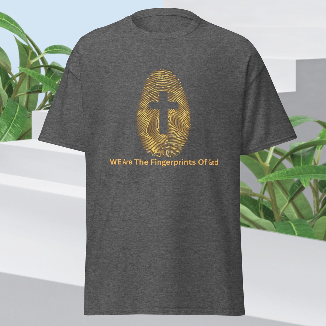 We Are the Fingerprints of God. With Image of a Fingerprint and Cross ...