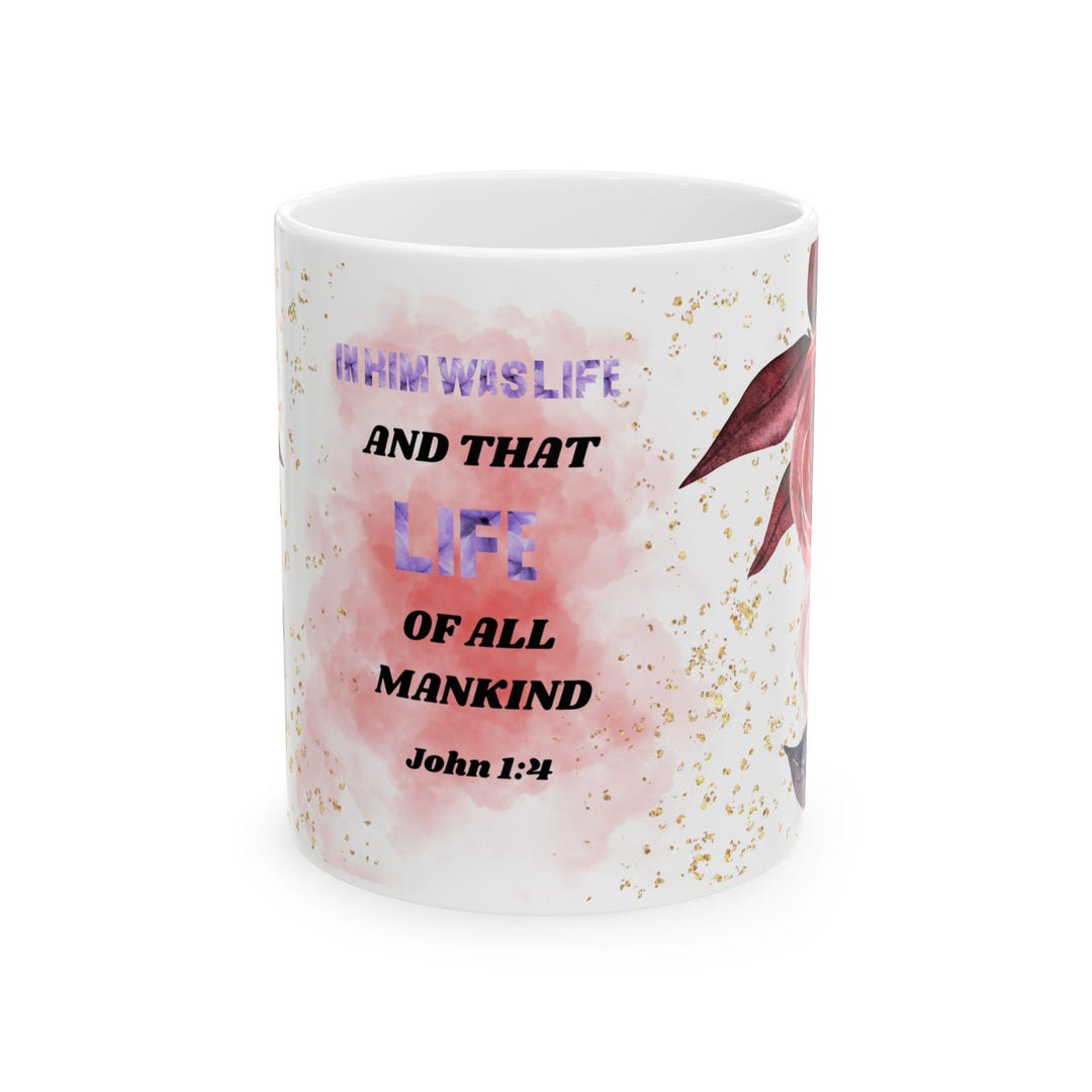 Christian Rose Bible Verse Mug. Beautiful Faith Based Mug, Christian ...