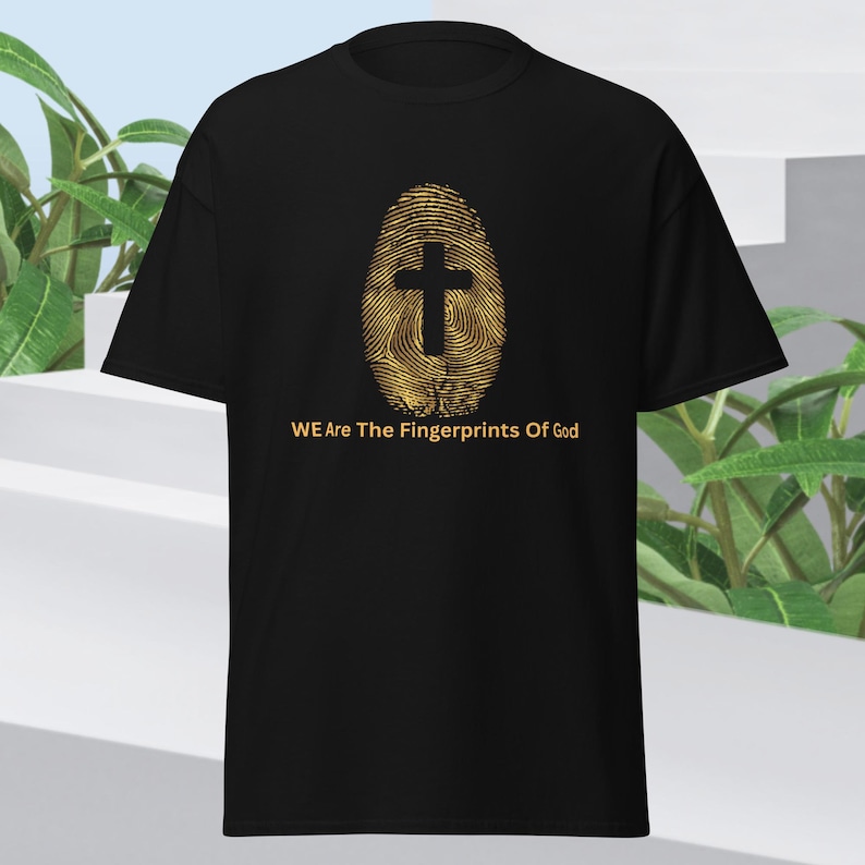 We Are the Fingerprints of God. With Image of a Fingerprint and Cross ...