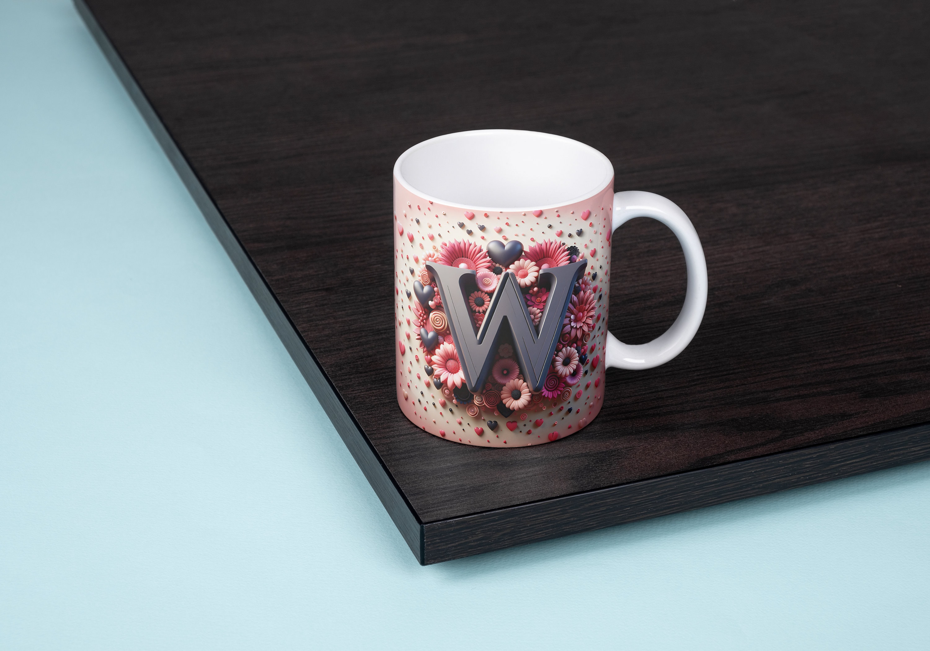 Personalized 3D Letter Mug of Loved One Vivid Colors and High-quality ...