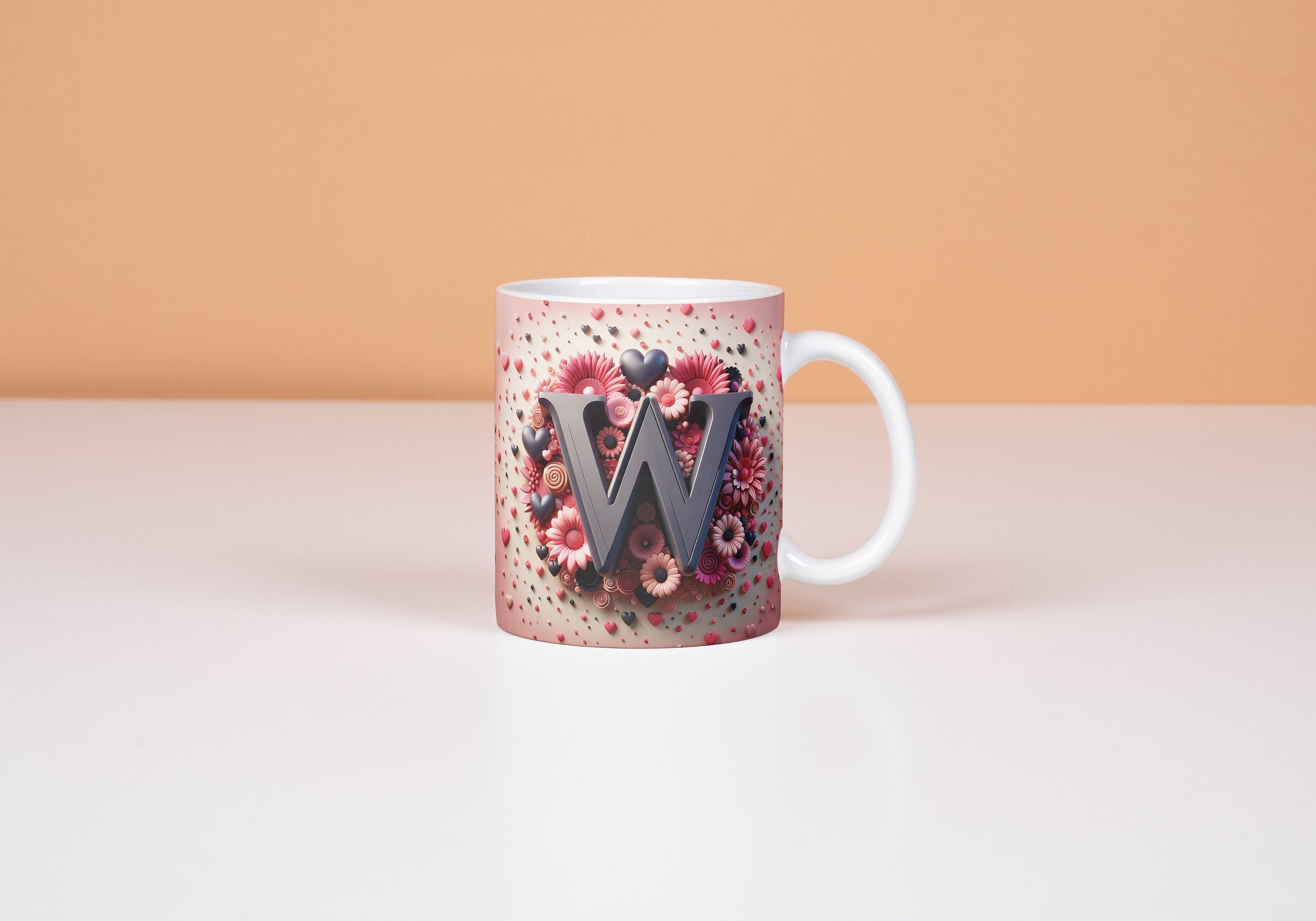 Personalized 3D Letter Mug of Loved One Vivid Colors and High-quality ...