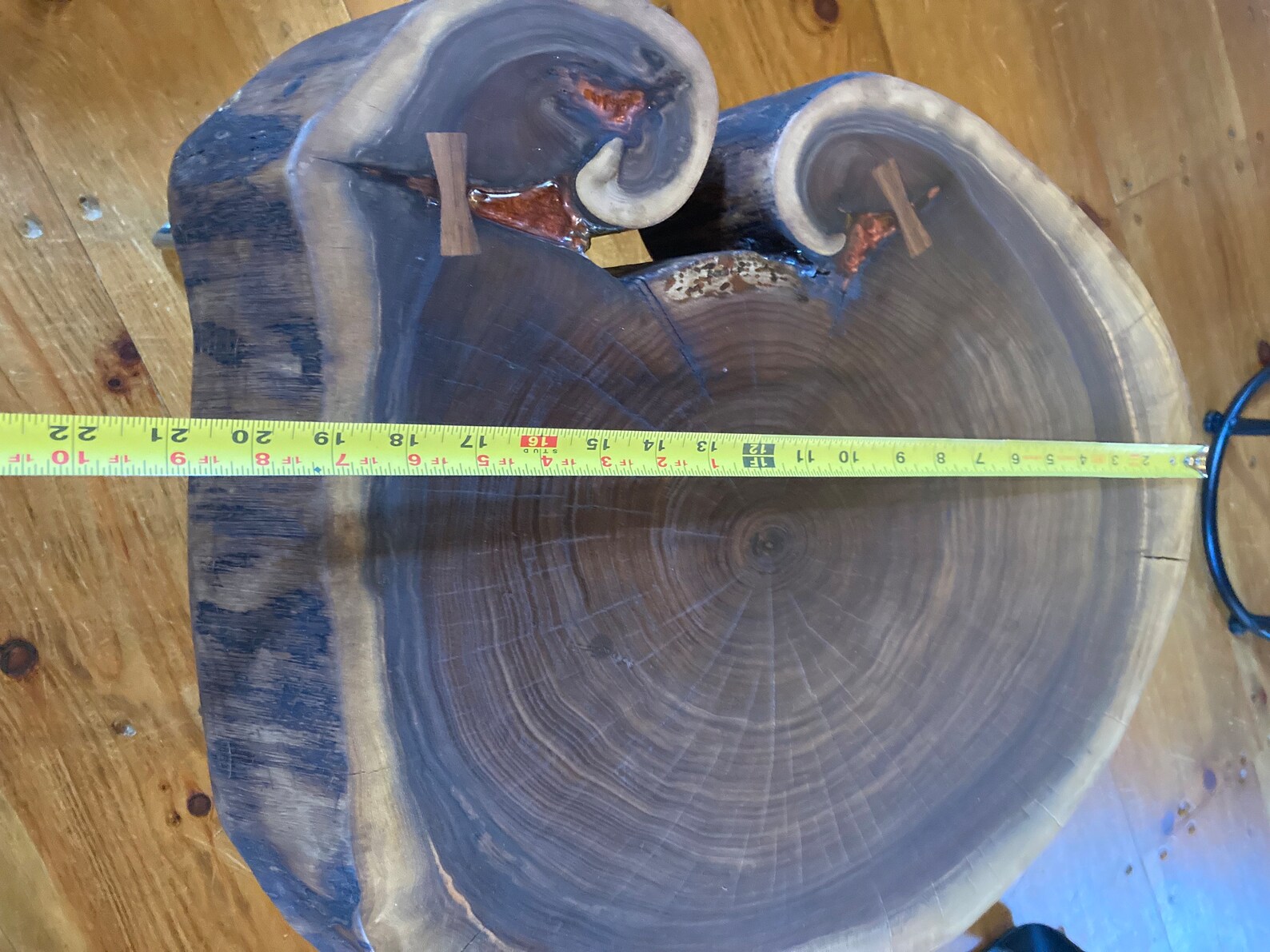 Unique Scroll Design Black Walnut Live Edge Coffee Table - Etsy