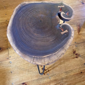 Unique Scroll Design Black Walnut Live Edge Coffee Table - Etsy