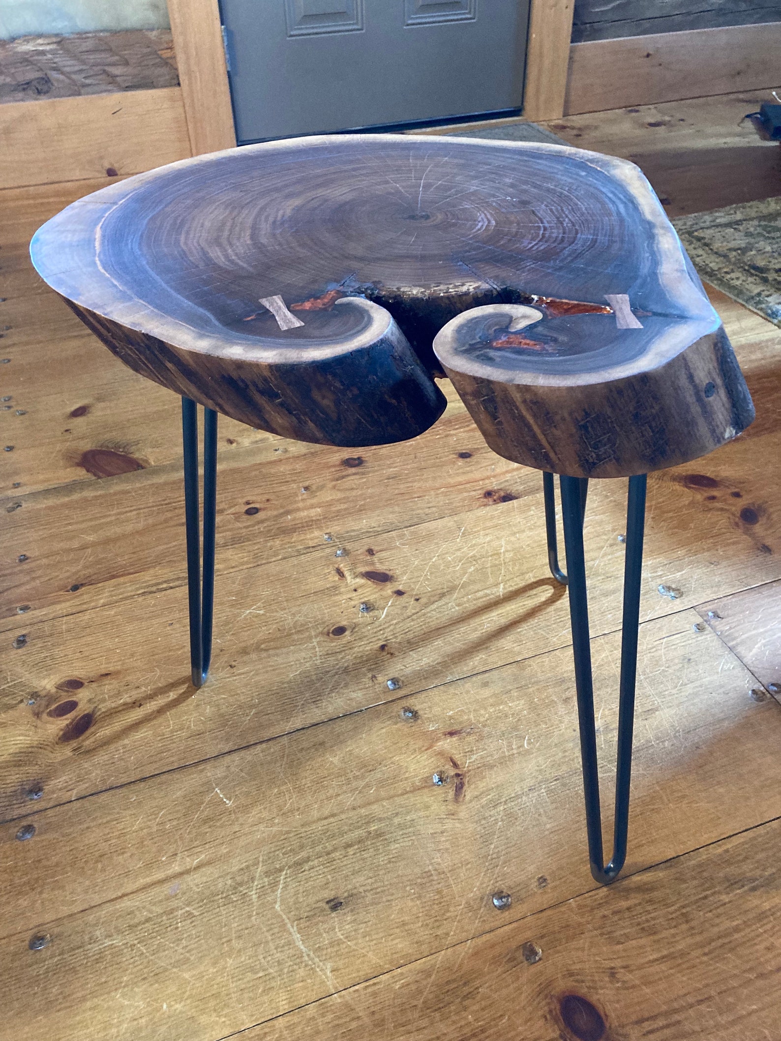 Unique Scroll Design Black Walnut Live Edge Coffee Table - Etsy