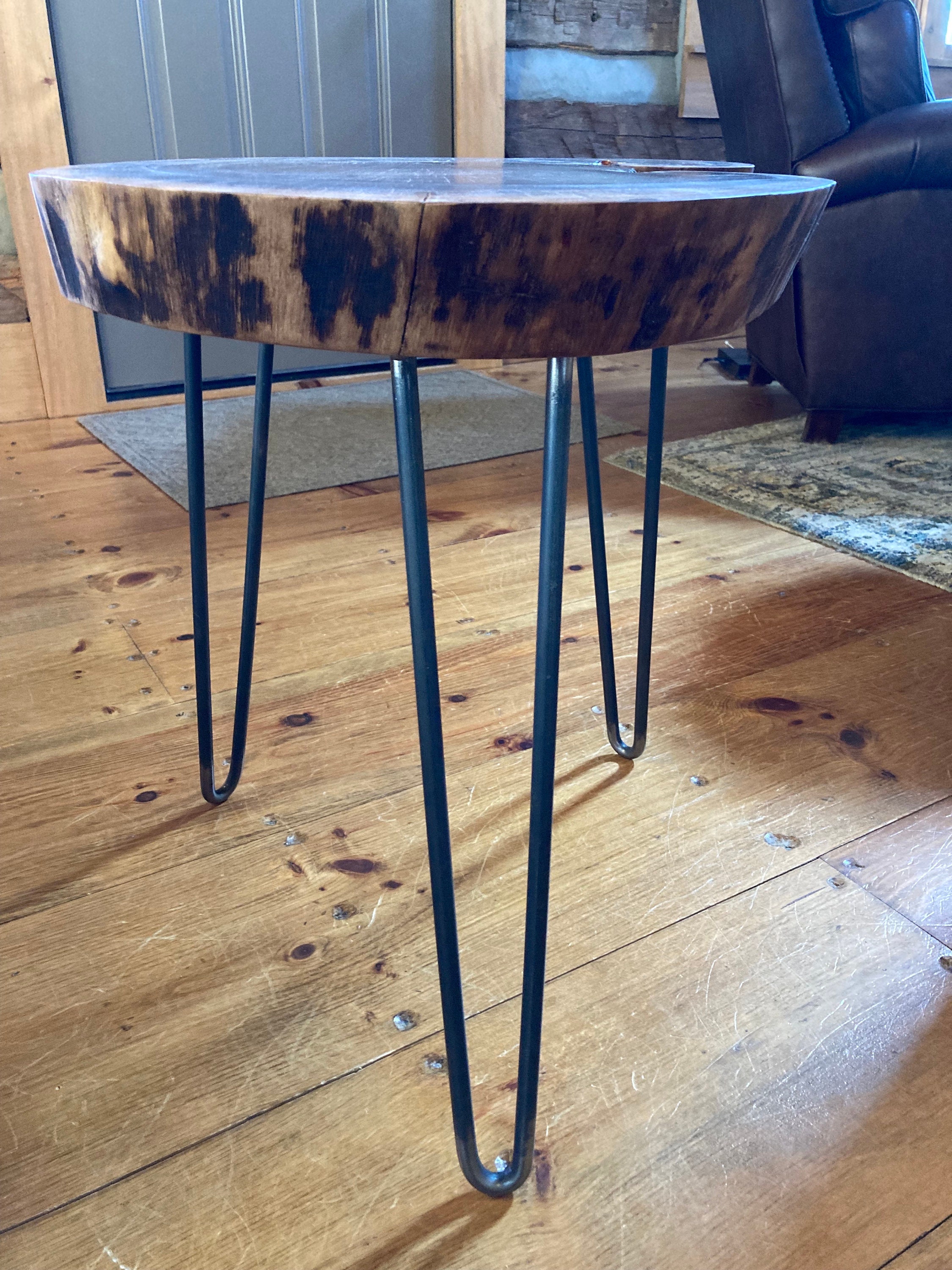 Unique Scroll Design Black Walnut Live Edge Coffee Table - Etsy