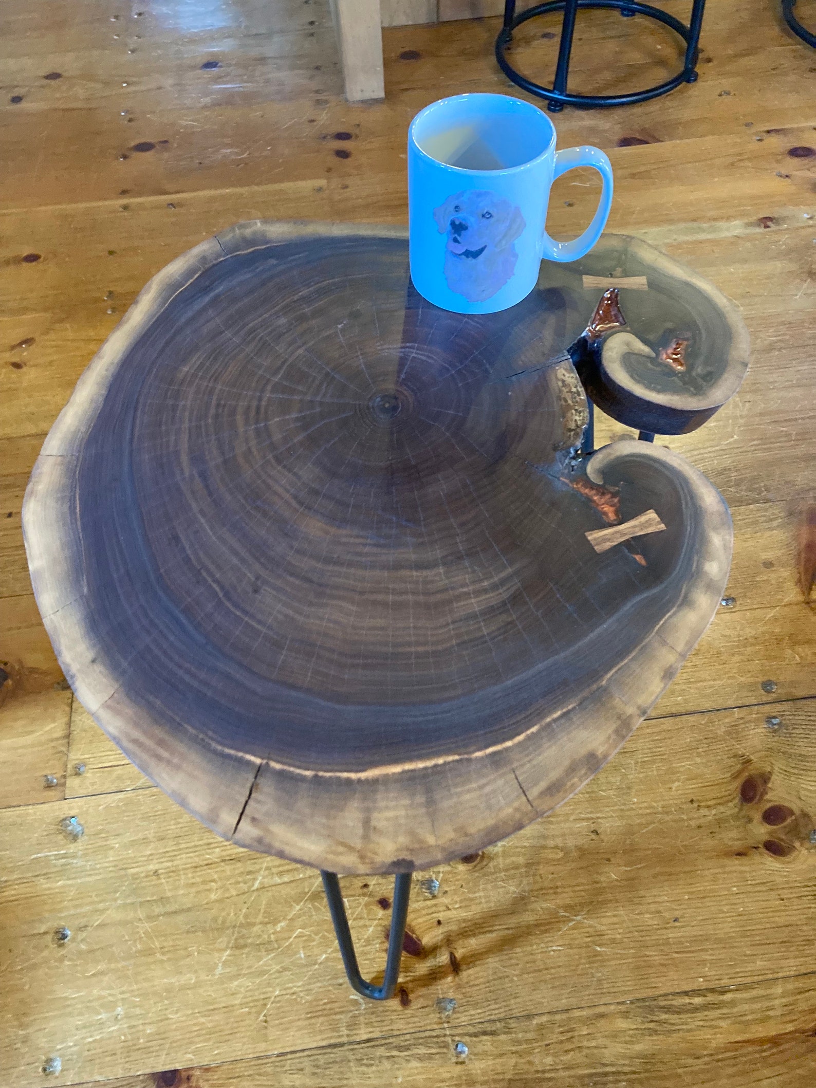 Unique Scroll Design Black Walnut Live Edge Coffee Table - Etsy