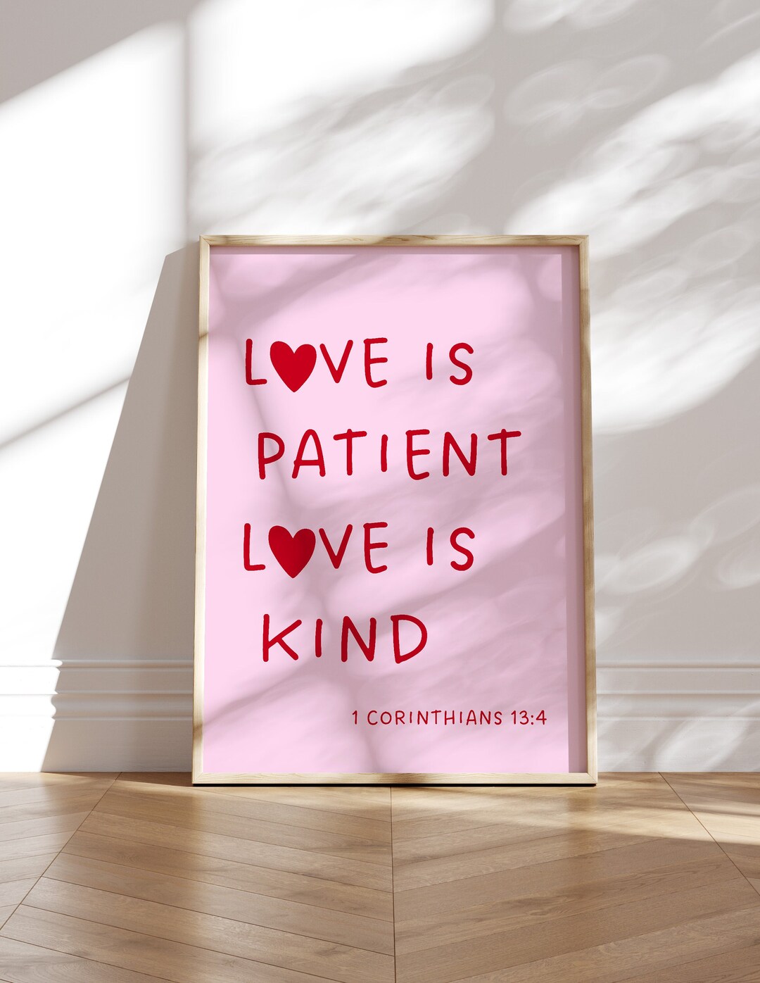 Christian Wall Art Love is Patient, Love is Kind 1 Corinthians 13:4 ...
