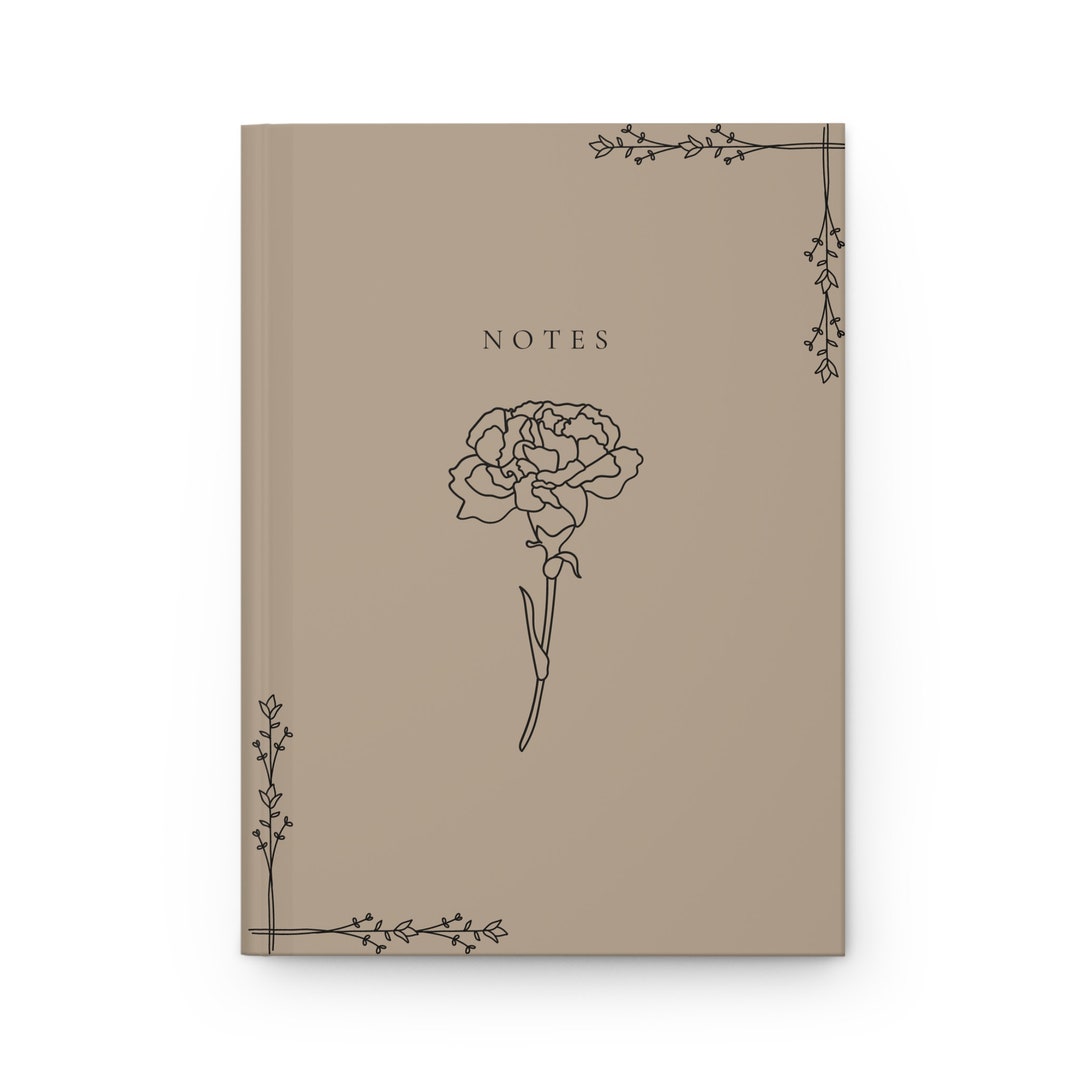 Birth Flower Notebook Birth Month Flower Gift Notebook - Etsy