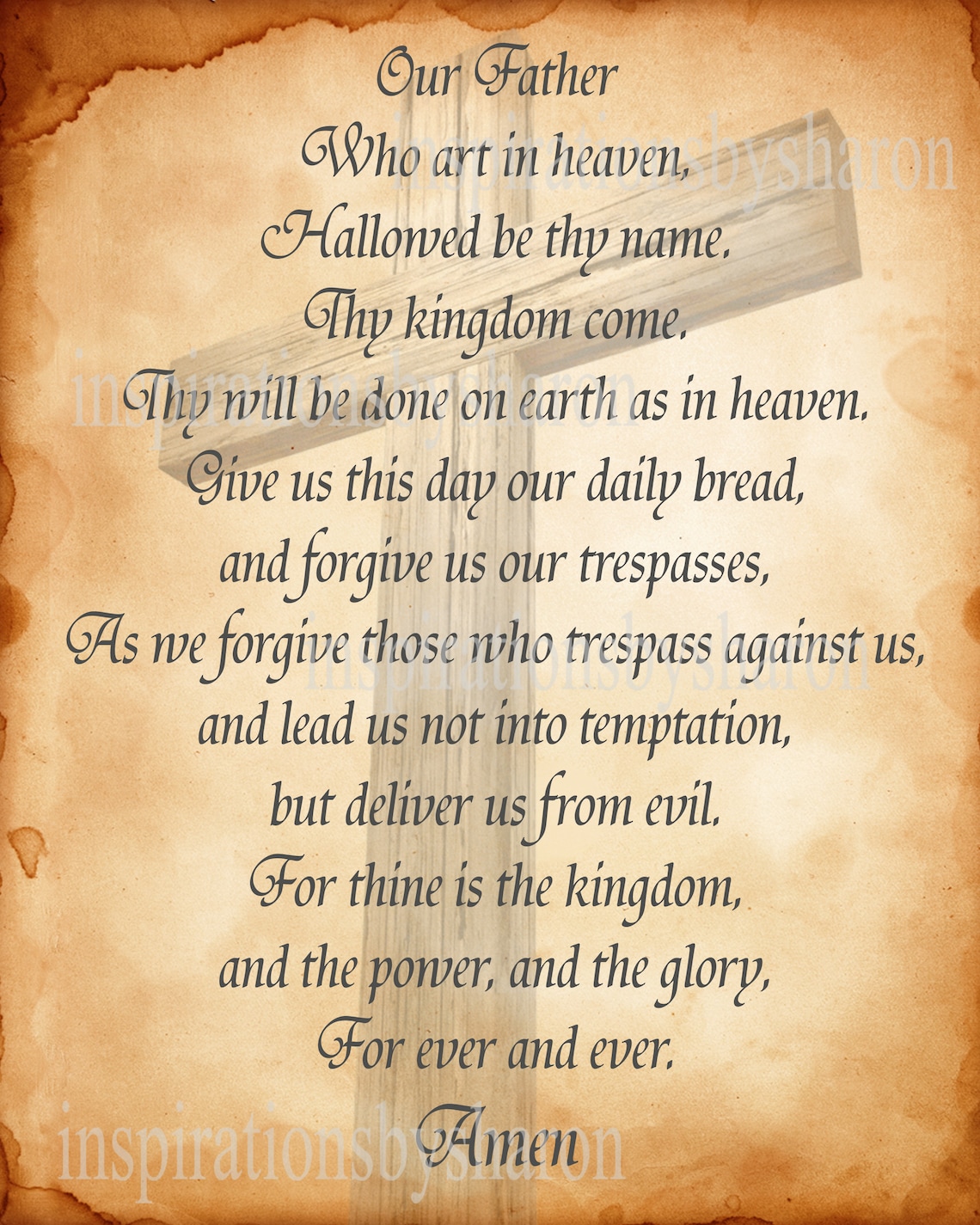 Lords Prayer Armor of God Prayer Poster Instant Digital Download Wall ...