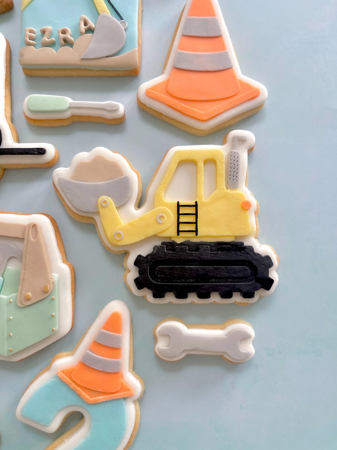 Excavator Digger Construction Vehicles | Birthday | Cookie Embosser ...