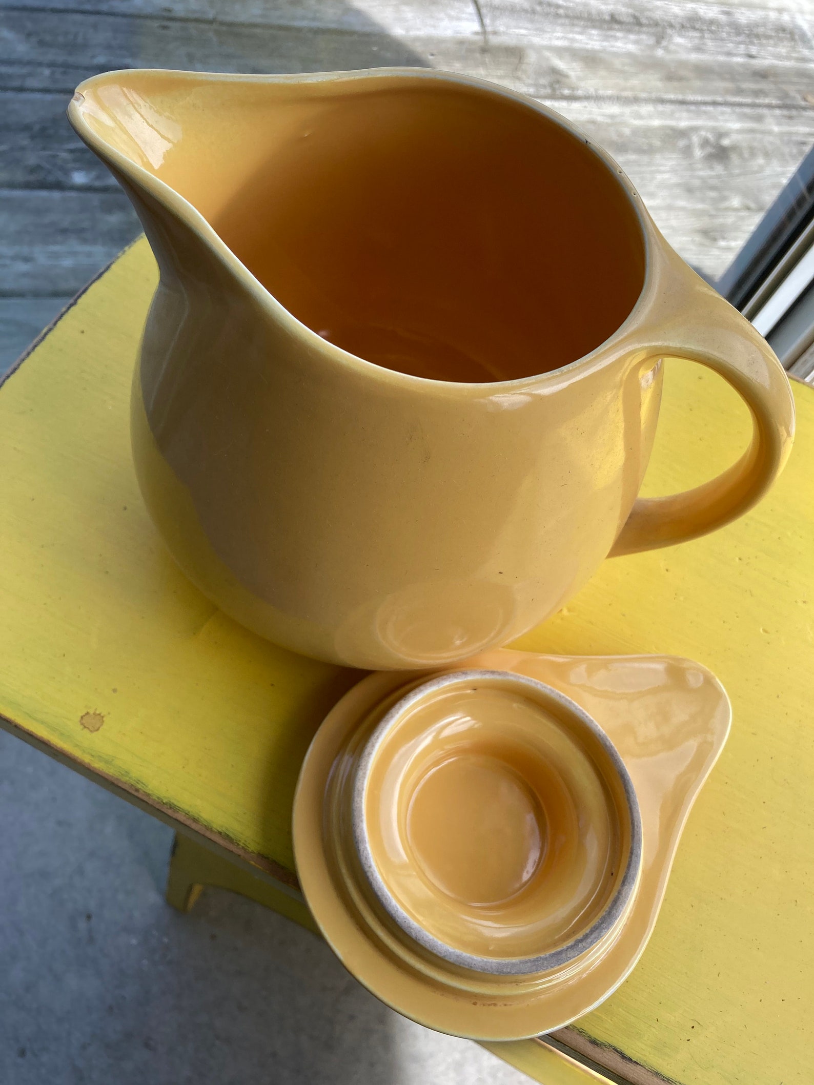 Vintage Fiesta Kitchen Kraft Yellow Jug With Lid - Etsy