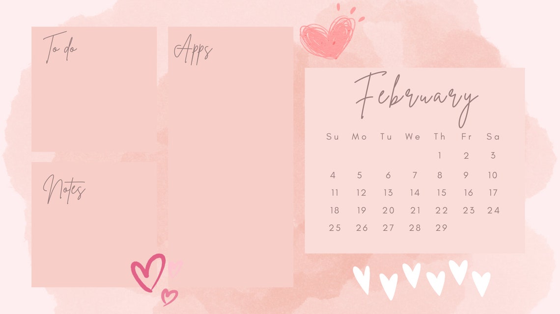 February 2024 Desktop Wallpaper - Etsy