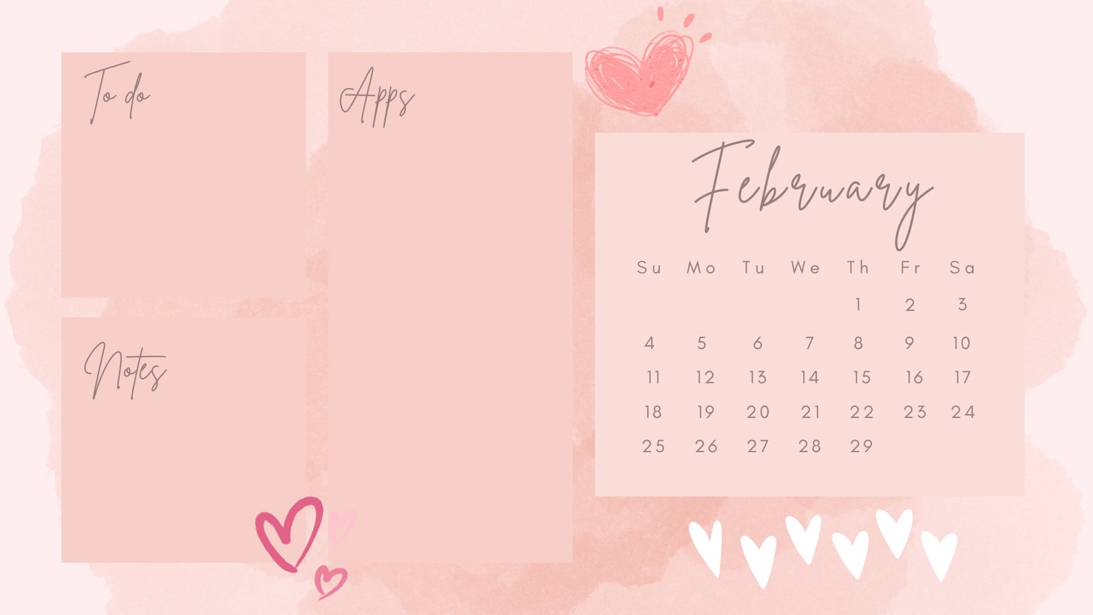 February 2024 Desktop Wallpaper - Etsy