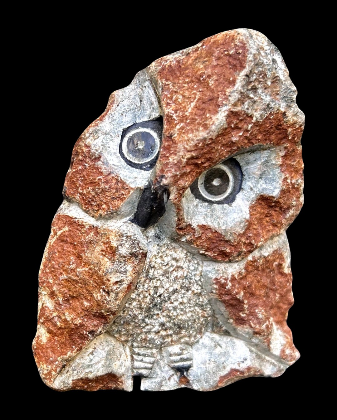 Tendai Chipiri Hand-carved Black Serpentine Owl Statue From Zimbabwe - Etsy