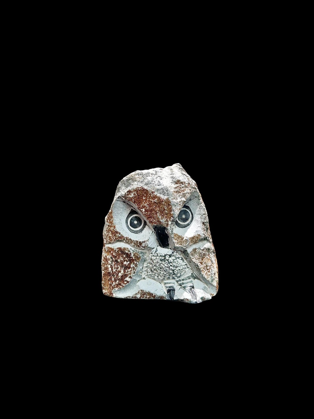 RARE OWL SCULPTURE Tendai Chipiri Hand-carved Black Serpentine Owl ...