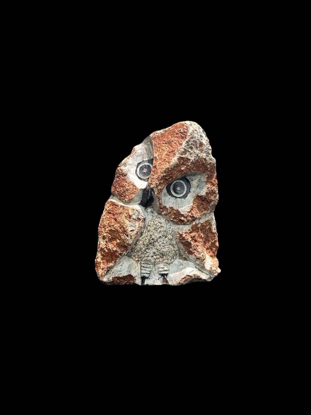 RARE OWL SCULPTURE Tendai Chipiri Hand-carved Black Serpentine Owl ...