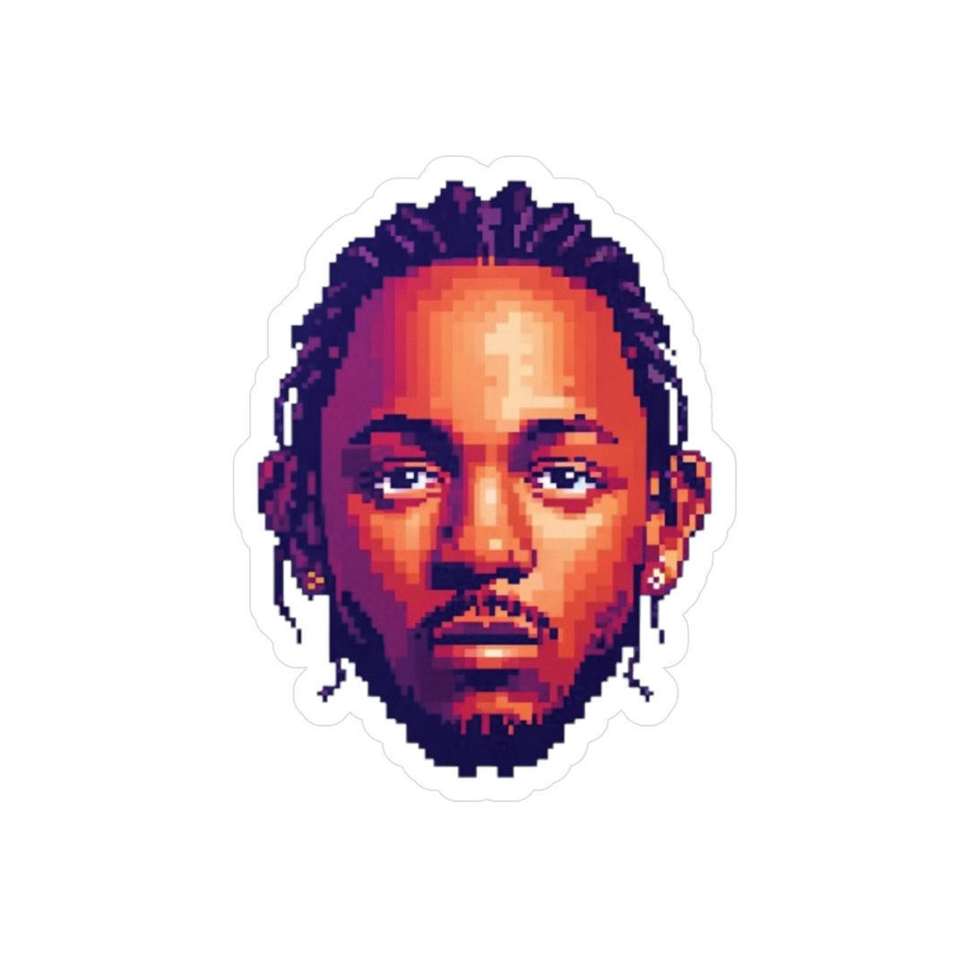 Kendrick Lamar 8-bit Style Kiss-cut Sticker Pixel Art Rapper Decal 3x4 ...