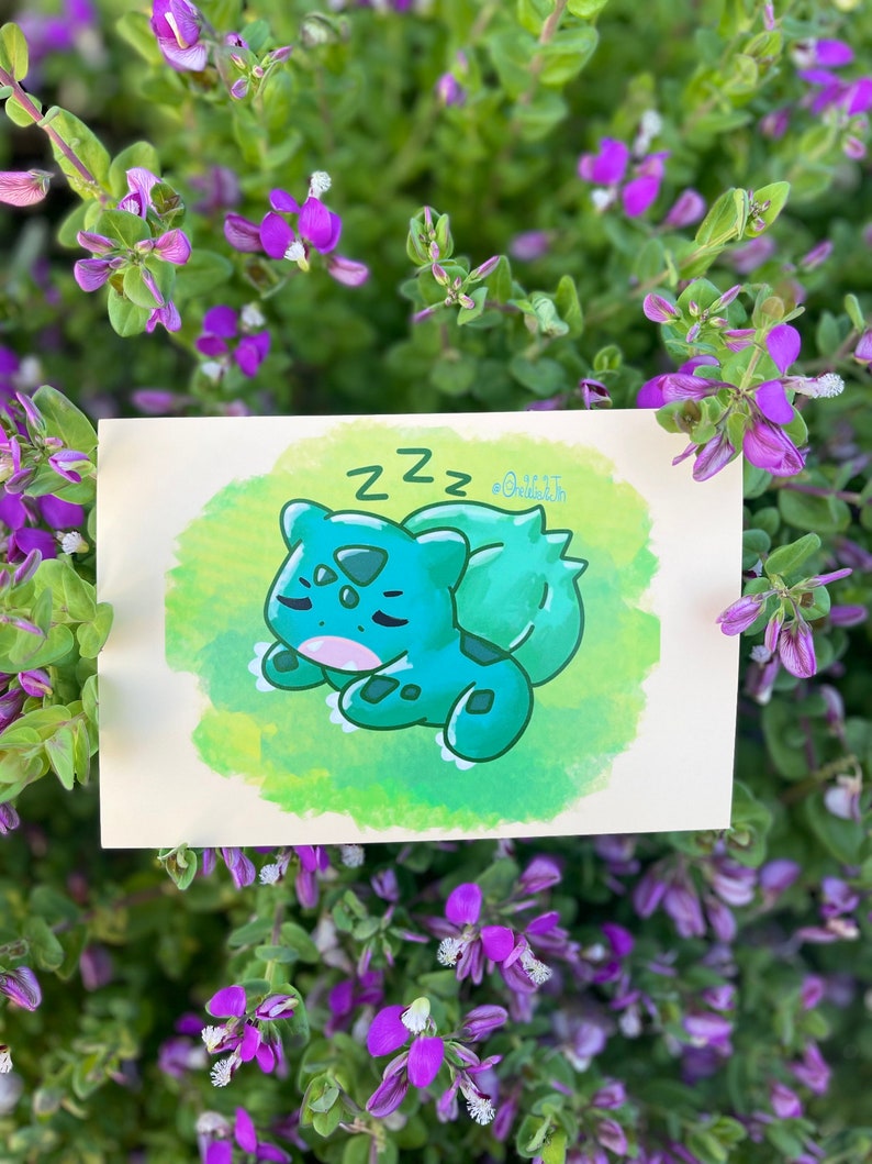 Pokemon Sleepy Bulbasaur | Squirtle | Charmander Art Prints | 4 X 4 ...