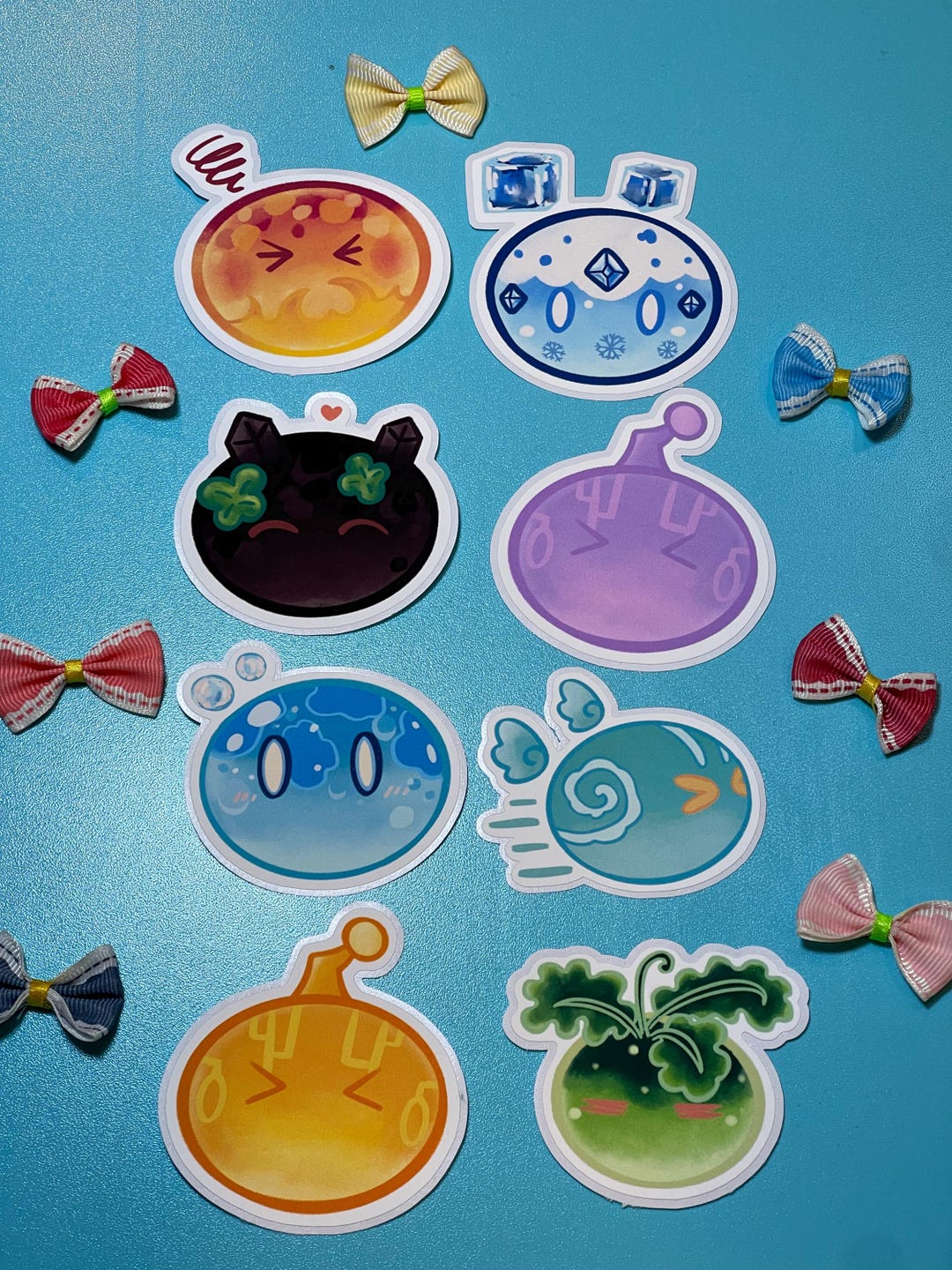 Genshin Slimes Stickers | Vinyl With Matte Finish | Durable and ...