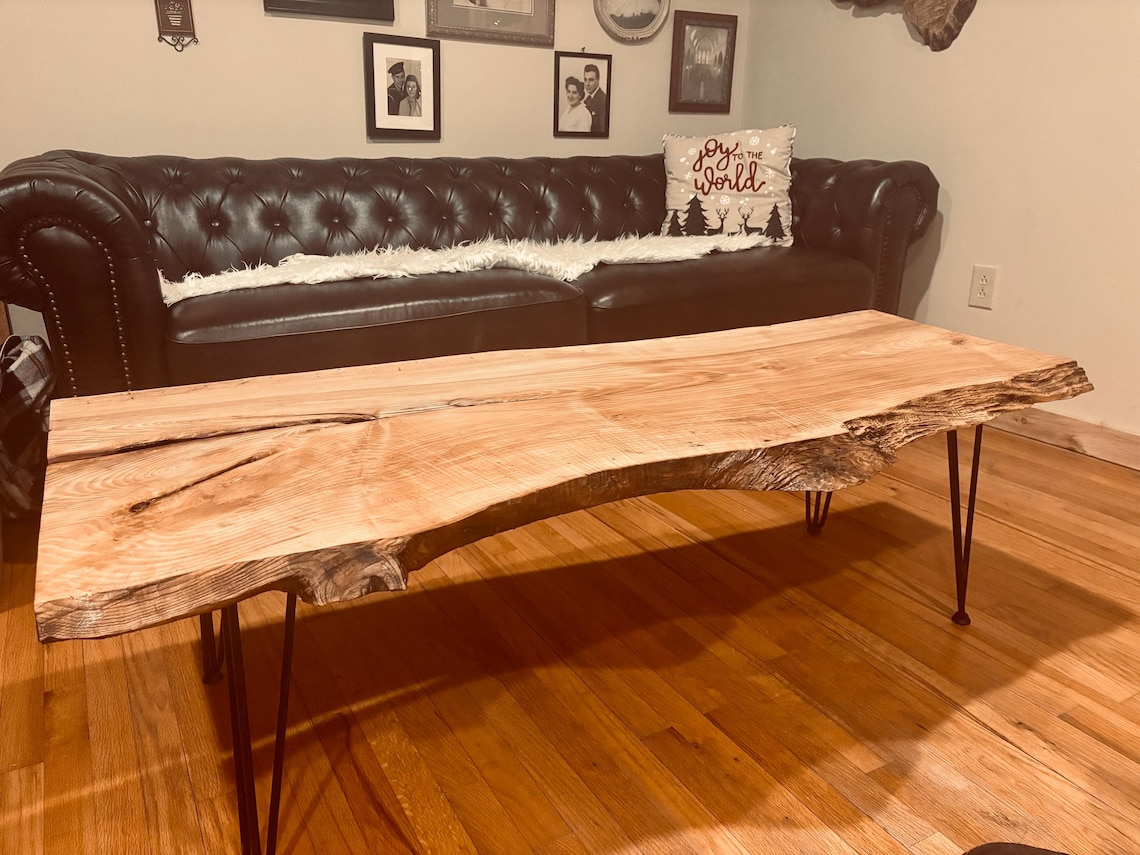 Rustic Handcrafted White Ash Coffee Table - Etsy