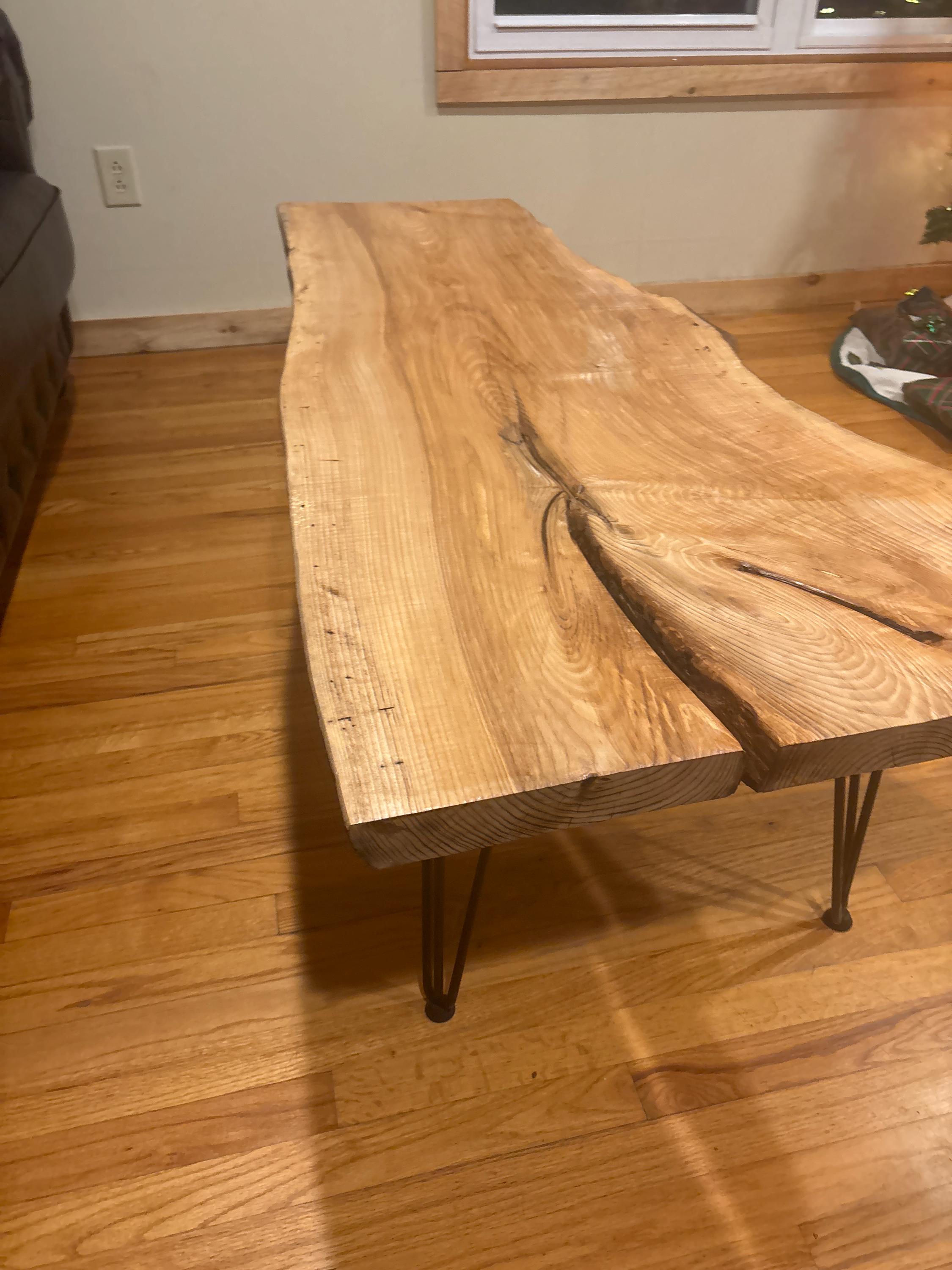Rustic Handcrafted White Ash Coffee Table - Etsy