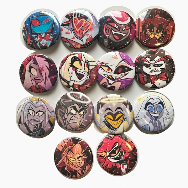Hazbin Hotel Buttons Pins Adam - Etsy