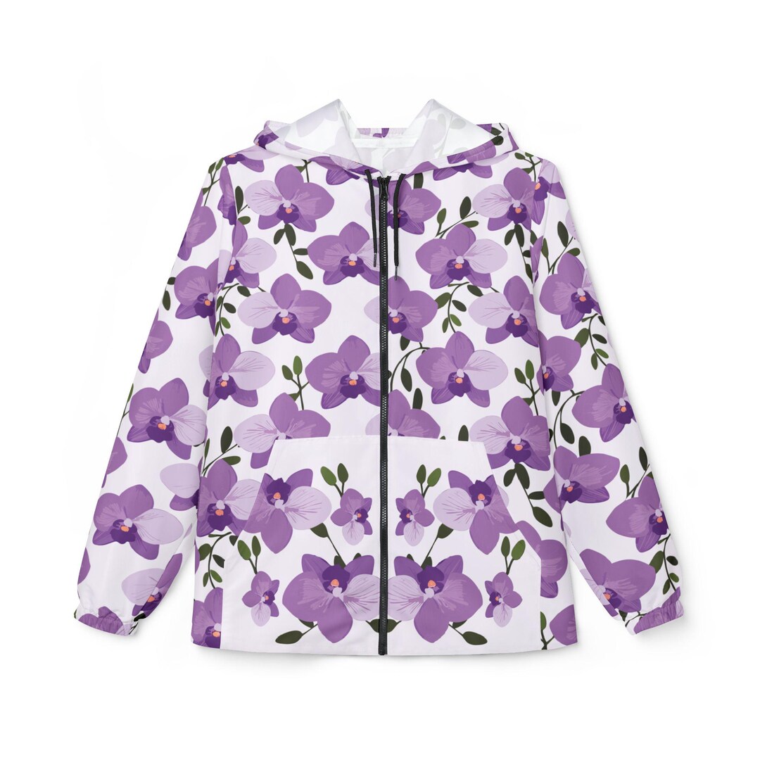 Lily Flower Windbreaker Jacket - Lightweight & Stylish, Perfect for ...