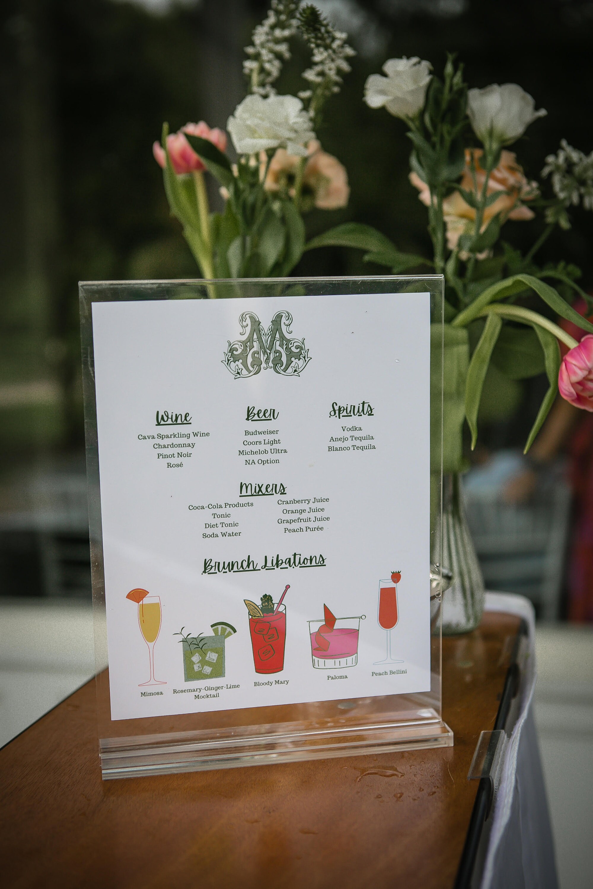 CUSTOM Wedding Drink Menu - Etsy