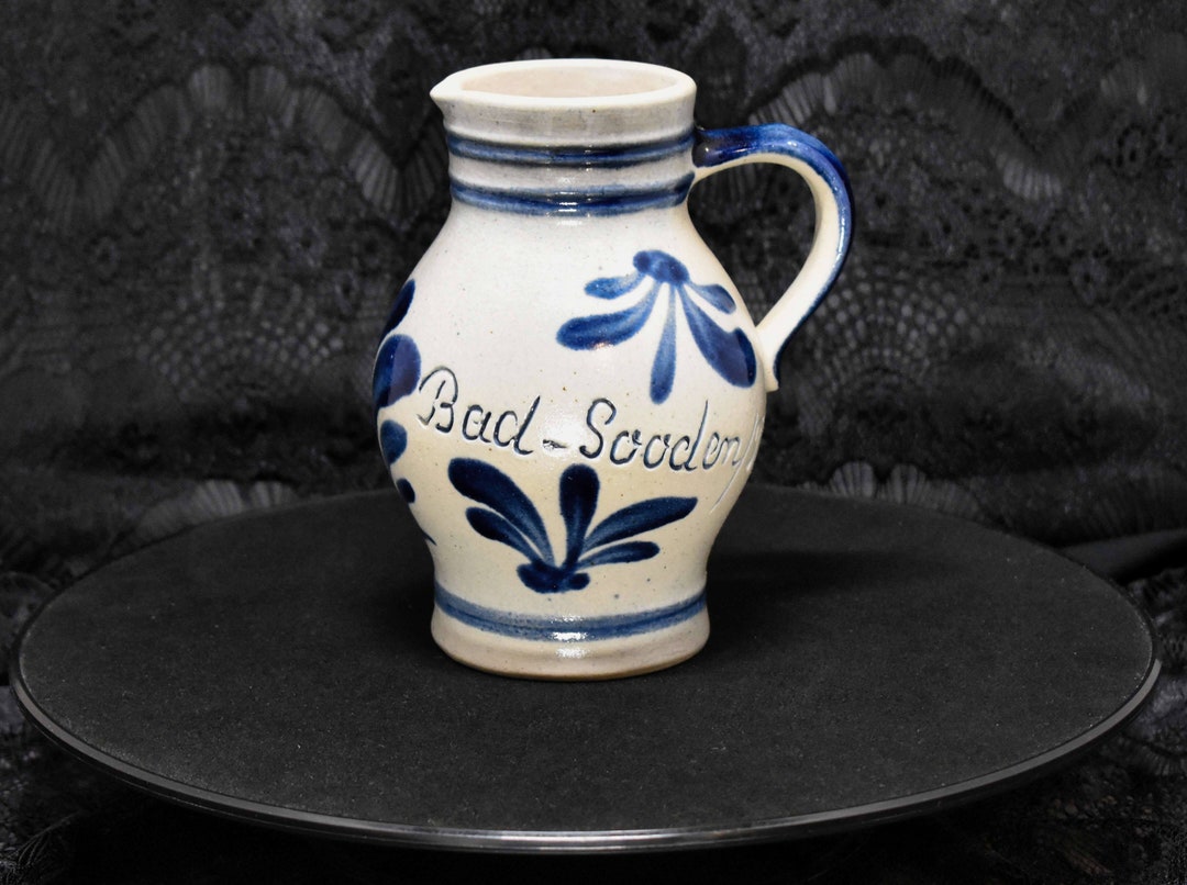 Vintage Handarbeit Pitcher Cobalt Blue - Etsy