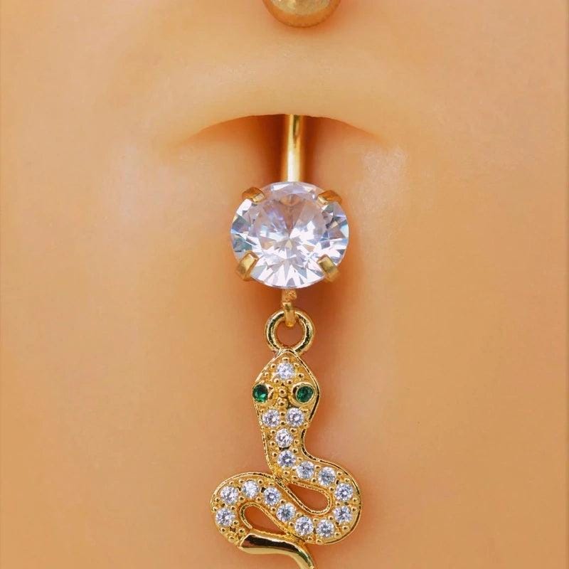 Snake Belly Button Ring - Etsy