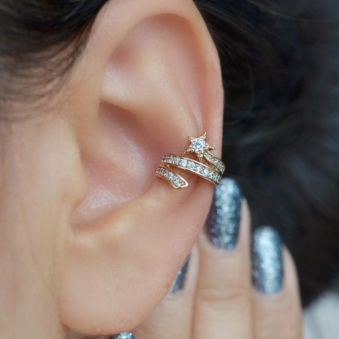 Compression Cartilage Earring Comet Ear Cuff - Etsy