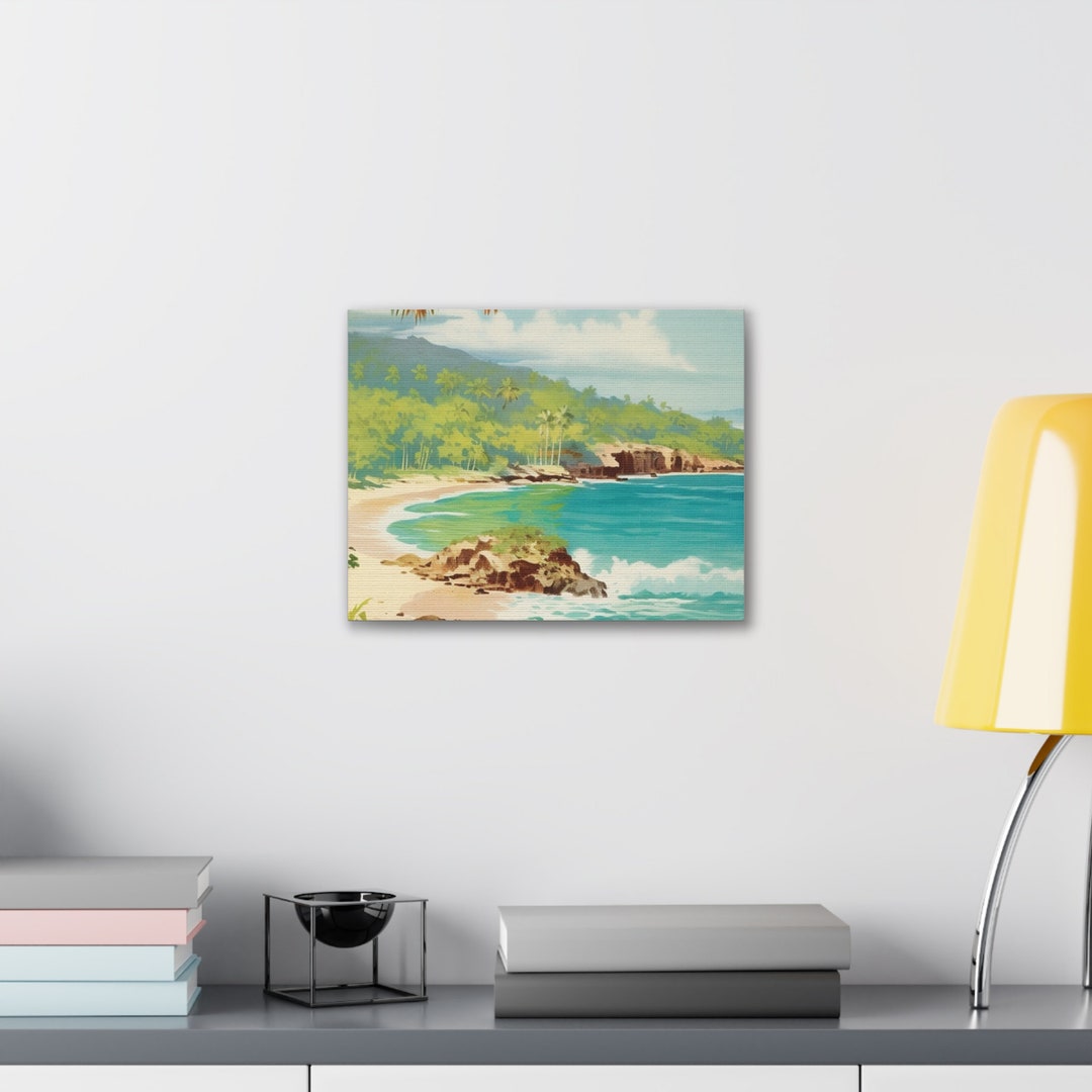Retro Tropics Paradise 1950s Wall Art Beach Bliss Nostalgia Vintage ...