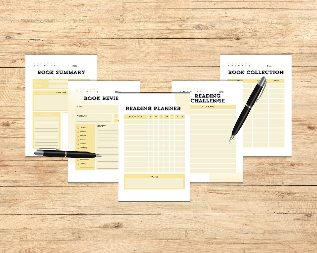 Editable Reading Planner, Book Reading Template, Printable Reading ...