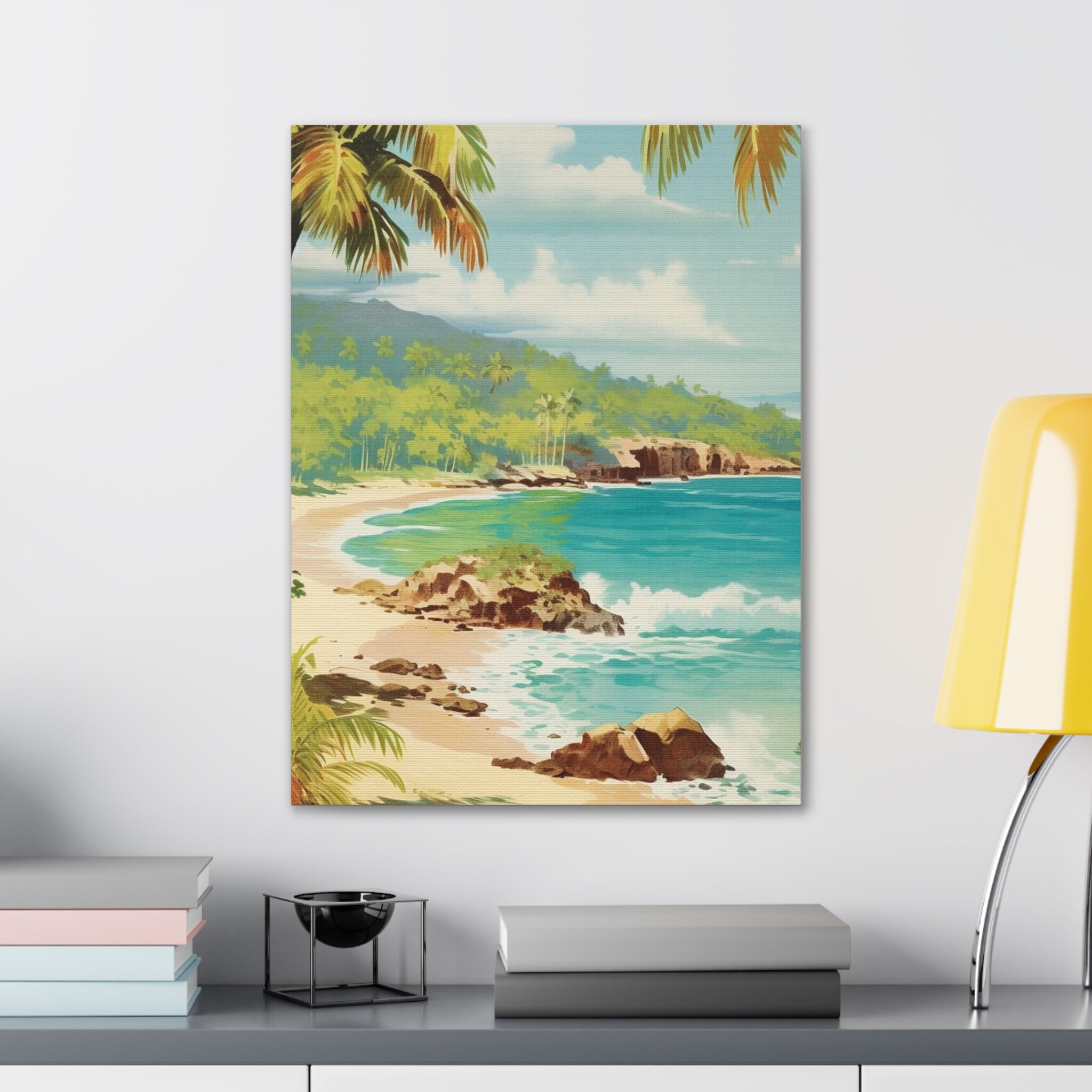 Retro Tropics Paradise 1950s Wall Art Beach Bliss Nostalgia Vintage ...
