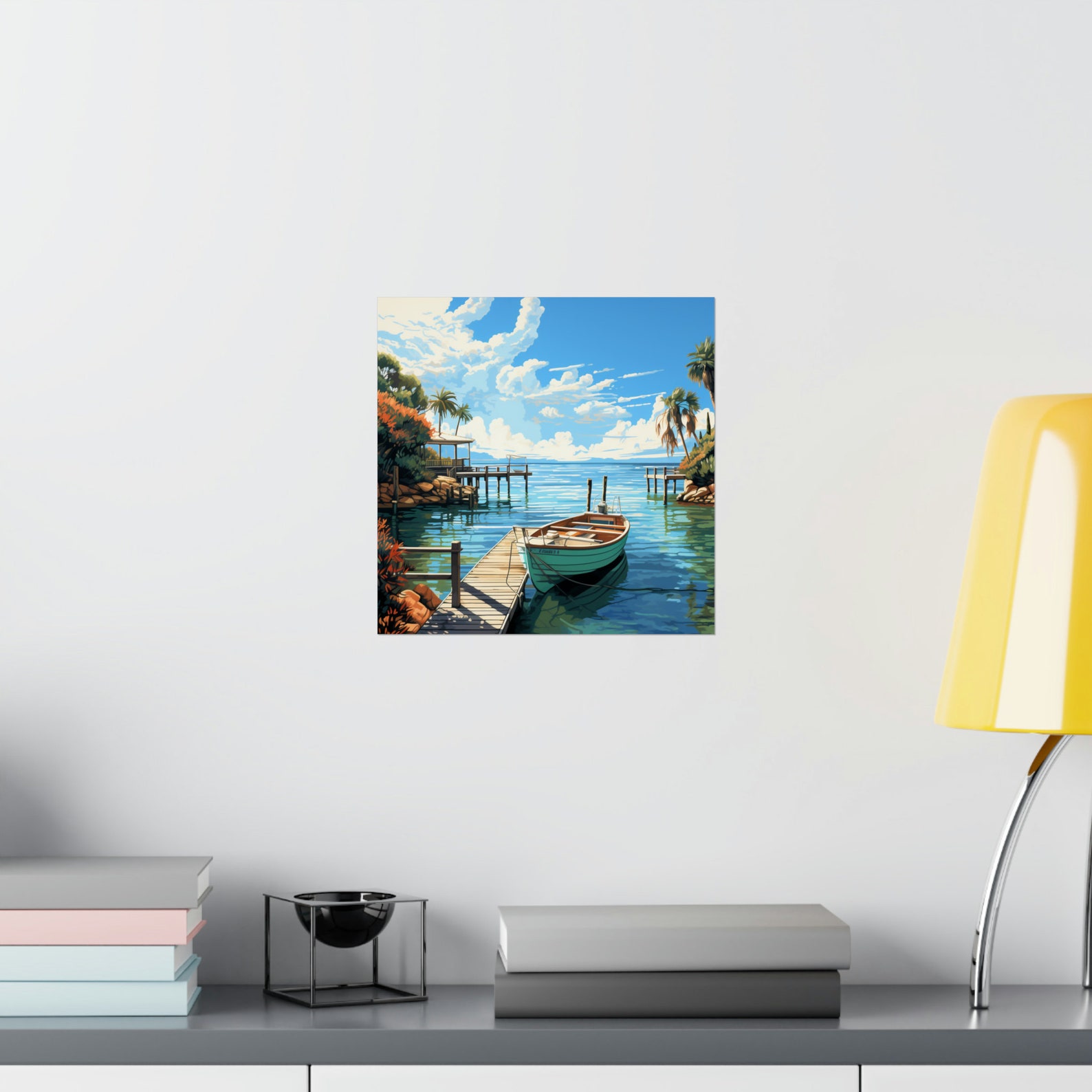 Max 3d Florida Water View With Boat Dock Photo Realistic, Beach Bank ...