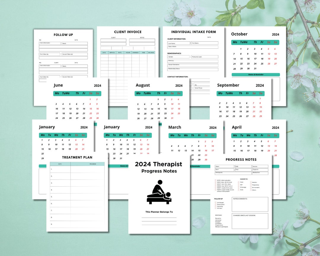 Editable Therapist Planner, Therapy Treatment Plan, Counseling Office ...