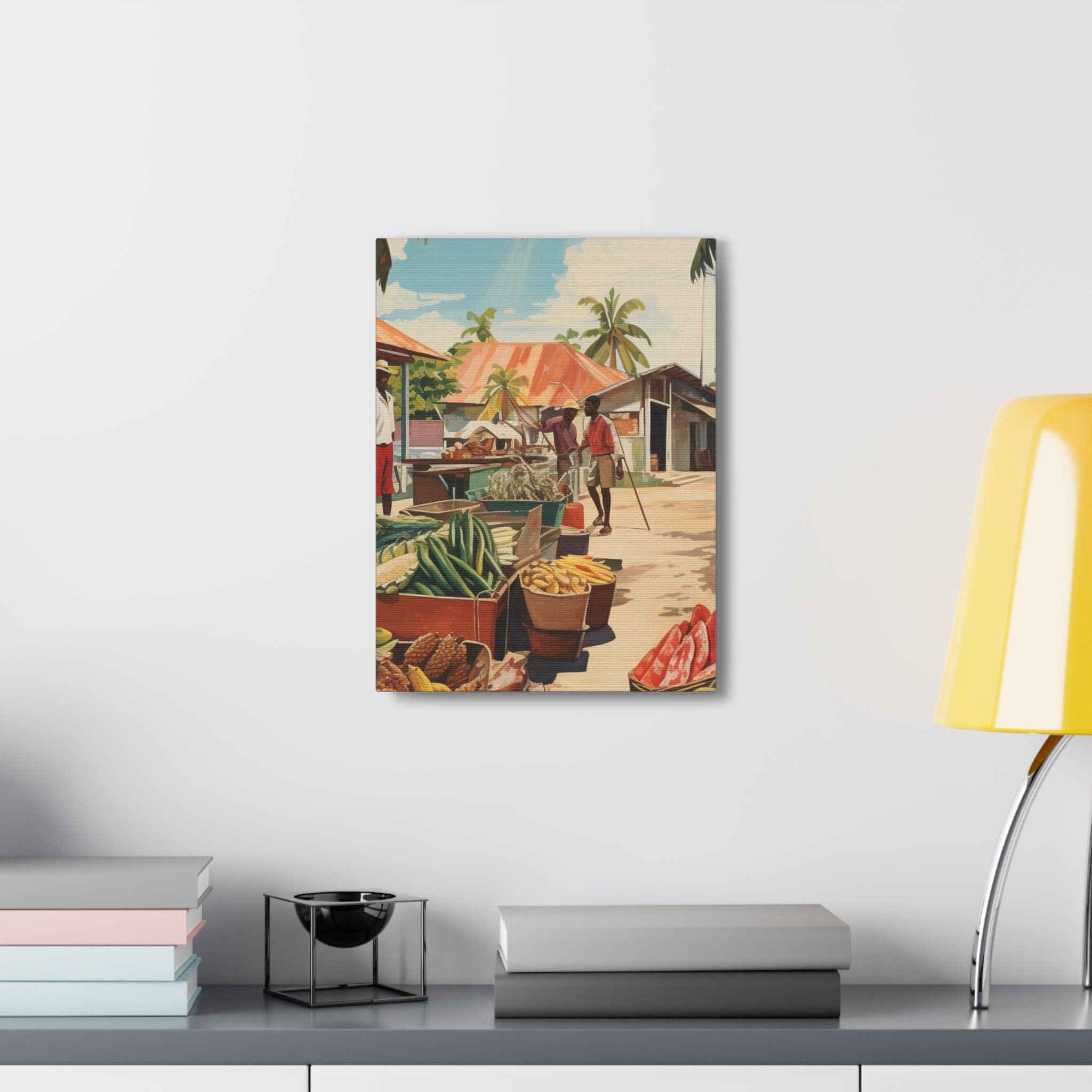 Cuban Market Bounty Vibrant Havana Home Decor Harvest Marketplace ...