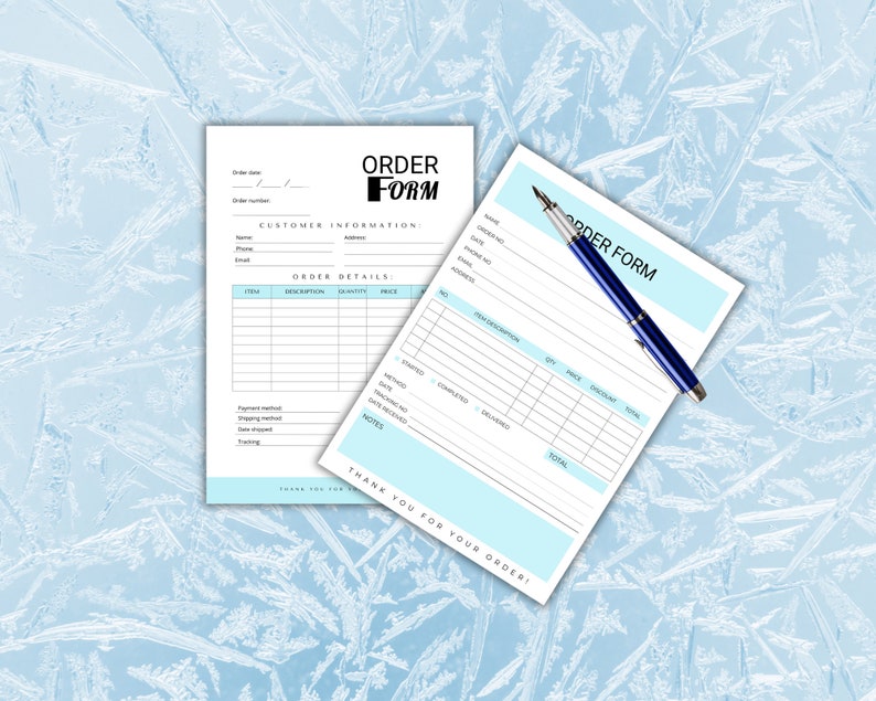 Editable Order Form, Order Form Template, Purchase Order Form Template ...