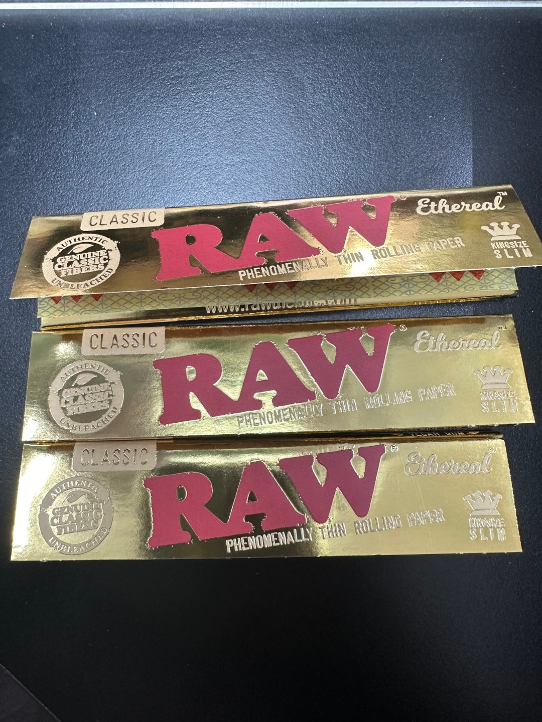 Gold Raw Papers King Slim X3 - Etsy