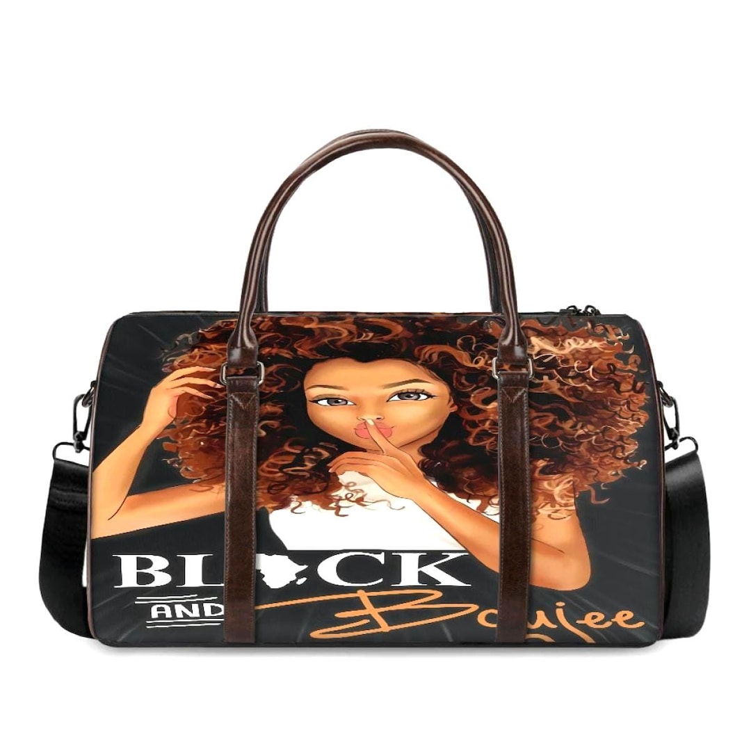 Black and Boujee Luxury Travel Bag, Beautiful Queen Print Small/large ...