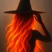 Witch With Fire Digital Art Print – Magical Realism Wall Decor ...