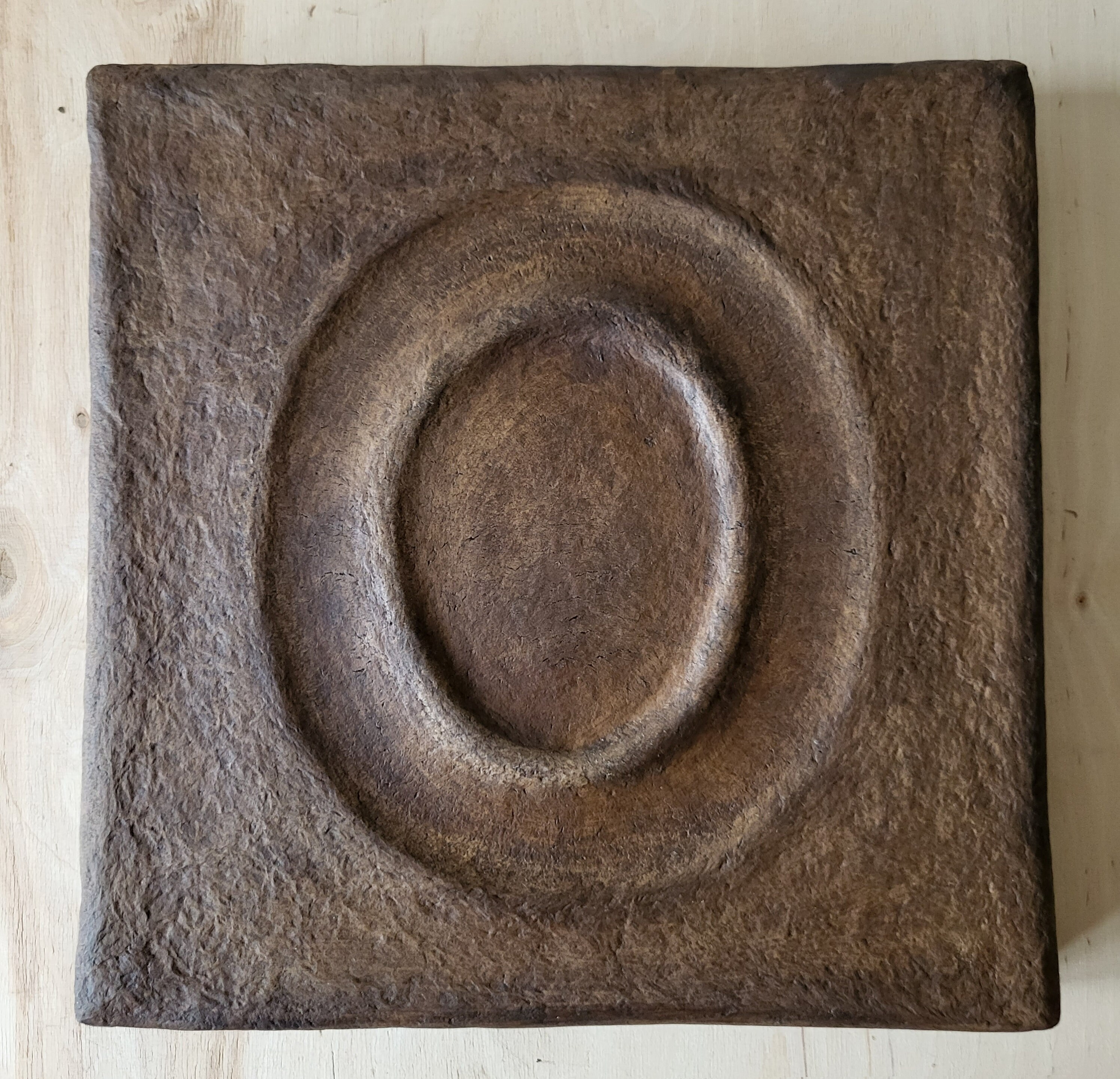 Abstract Structural Wall Art, , Wabi Sabi Paper Mache Clay Canvas ...