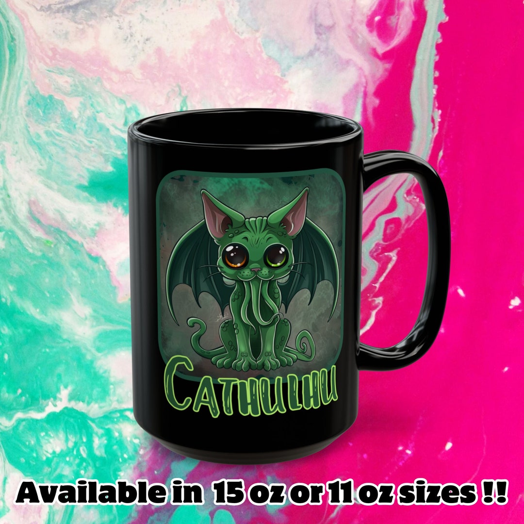 Black Cathulhu Coffee Mug Cthulhu Coffee Cup Call of Cthulhu HP ...