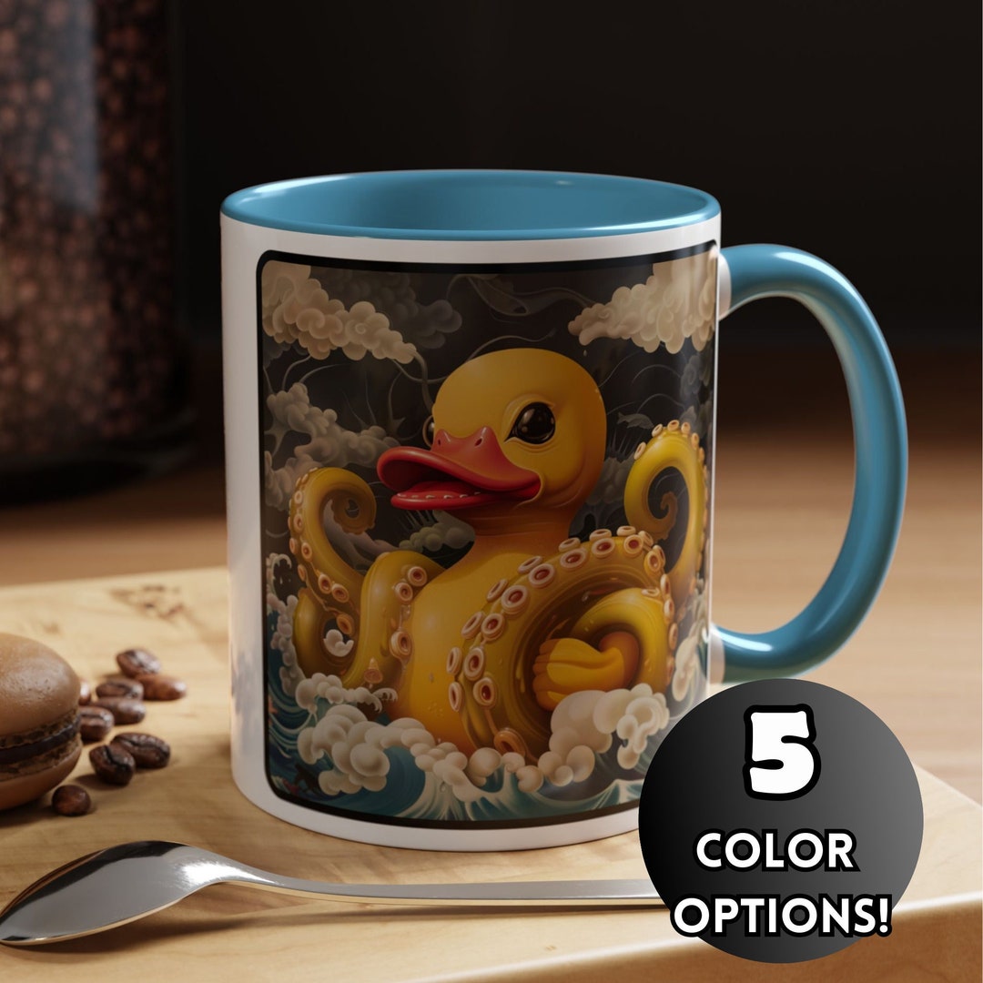 Release the Quacken Coffee Mug: Rubber Ducky Octopus, 5 Color Options ...