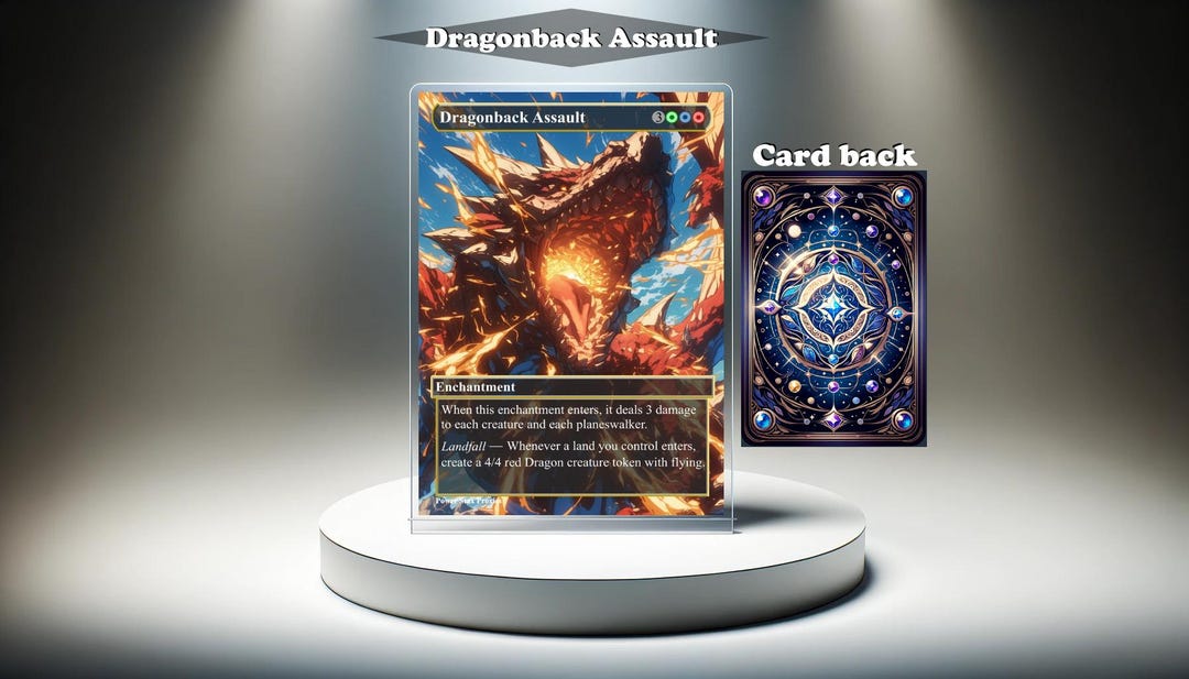 Dragonback Assault - MTG Proxy Custom Card, Full Art EDH - Etsy