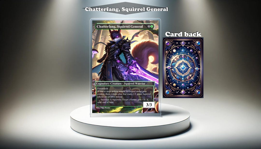 Chatterfang, Squirrel General - MTG Proxy Custom Card, Full Art EDH - Etsy