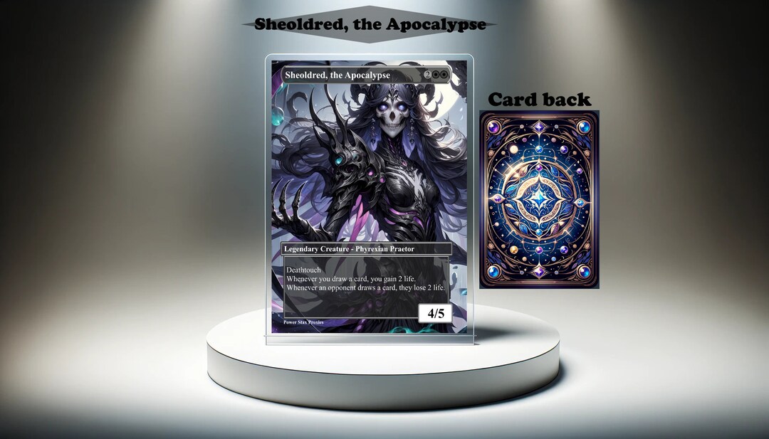 Sheoldred, the Apocalypse skeleton Version MTG Proxy Custom Card, Full ...